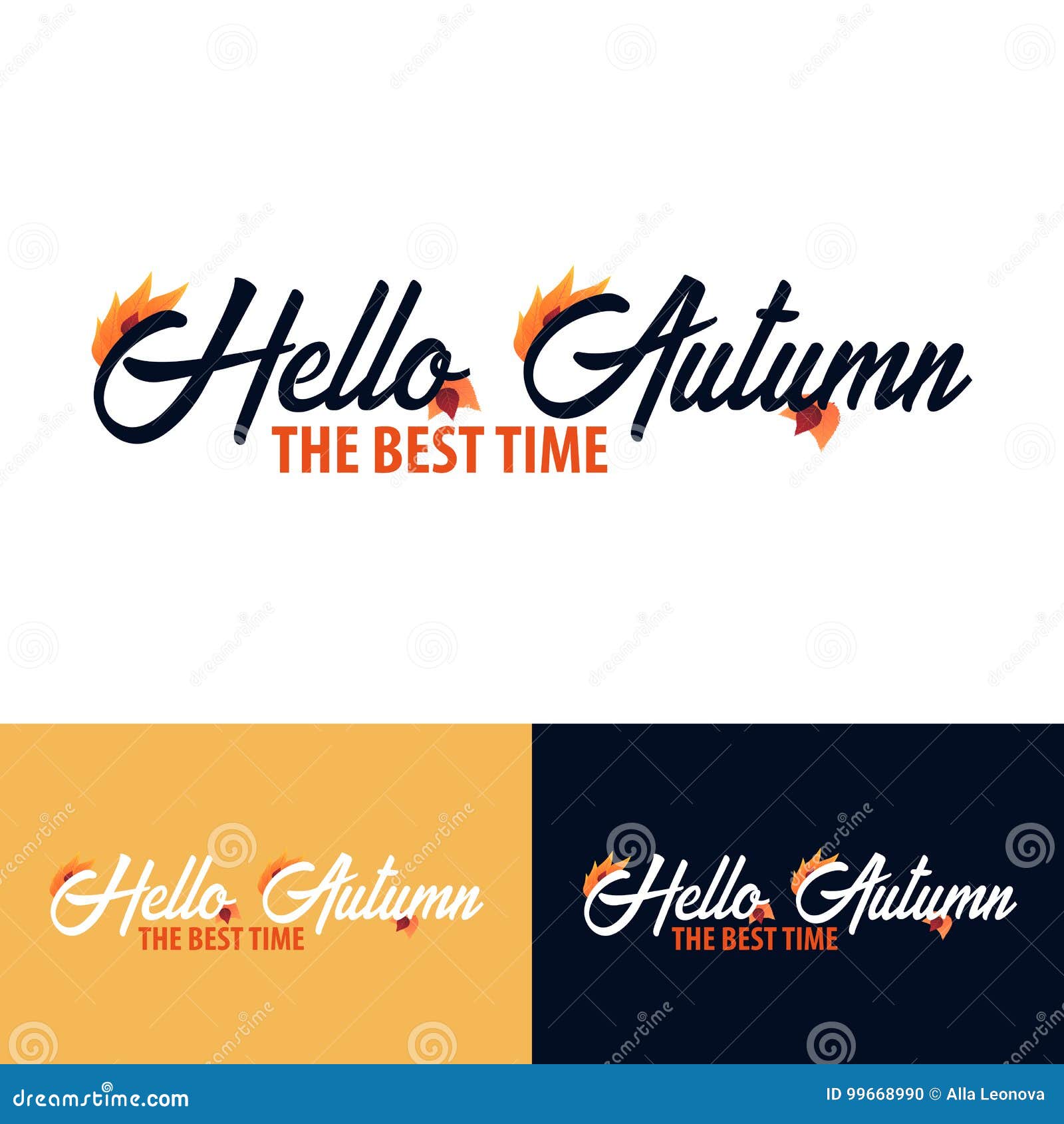 Autumn Fall Logo and Emblem. Vector Illustration. Stock Photo - Image ...