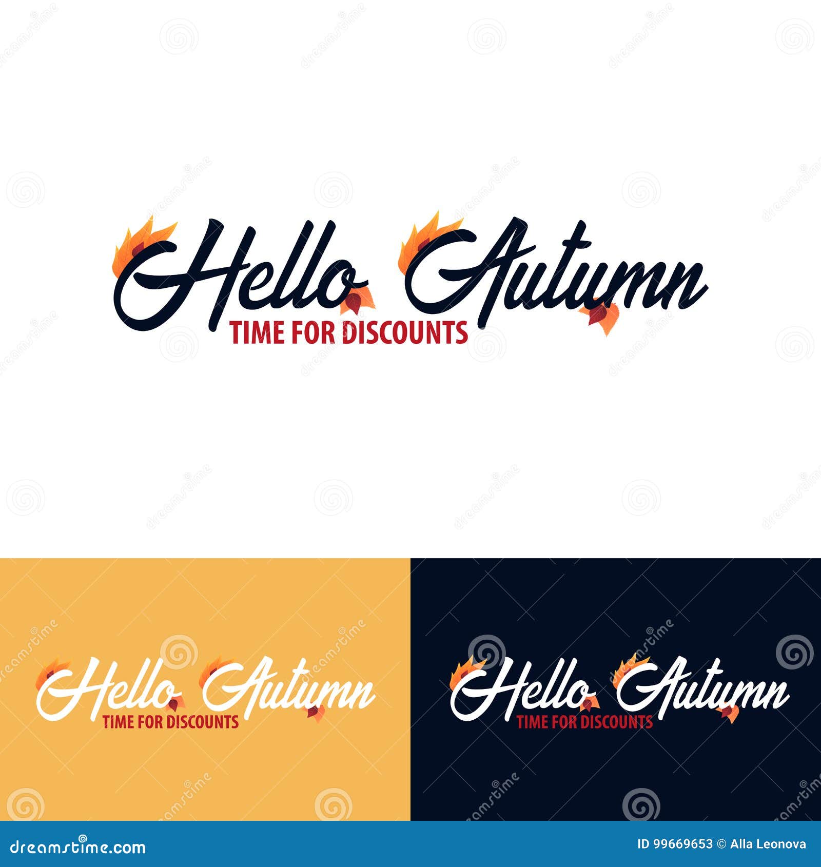 Autumn Fall Logo and Emblem. Vector Illustration. Stock Image - Image ...