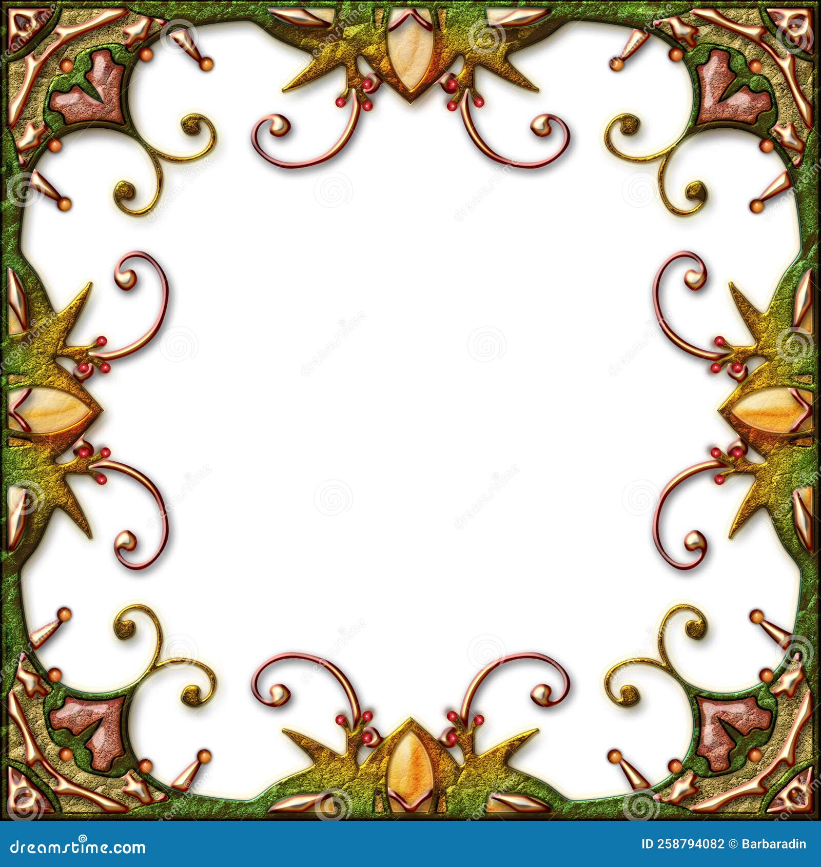 Autumn Fall Ornamental Delicate Frame Stock Illustration - Illustration ...