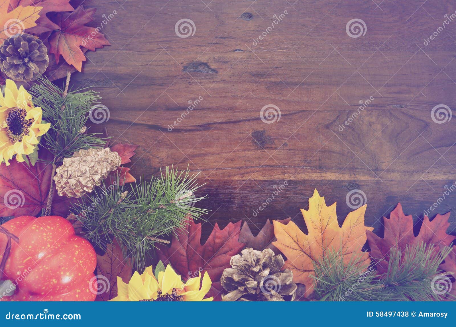 Autumn Fall Rustic Wood Background Photo stock - Image du brun, moisson ...