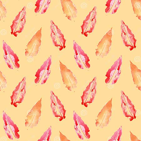 Autumn Fall Tree Leaf Seamless Pattern Texture Background Stock ...