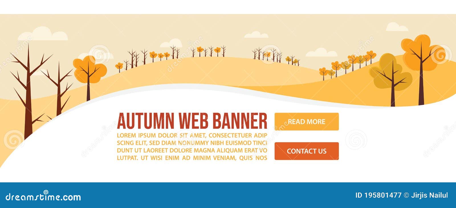 Autumn or Fall Web Banner Design Stock Vector - Illustration of ...