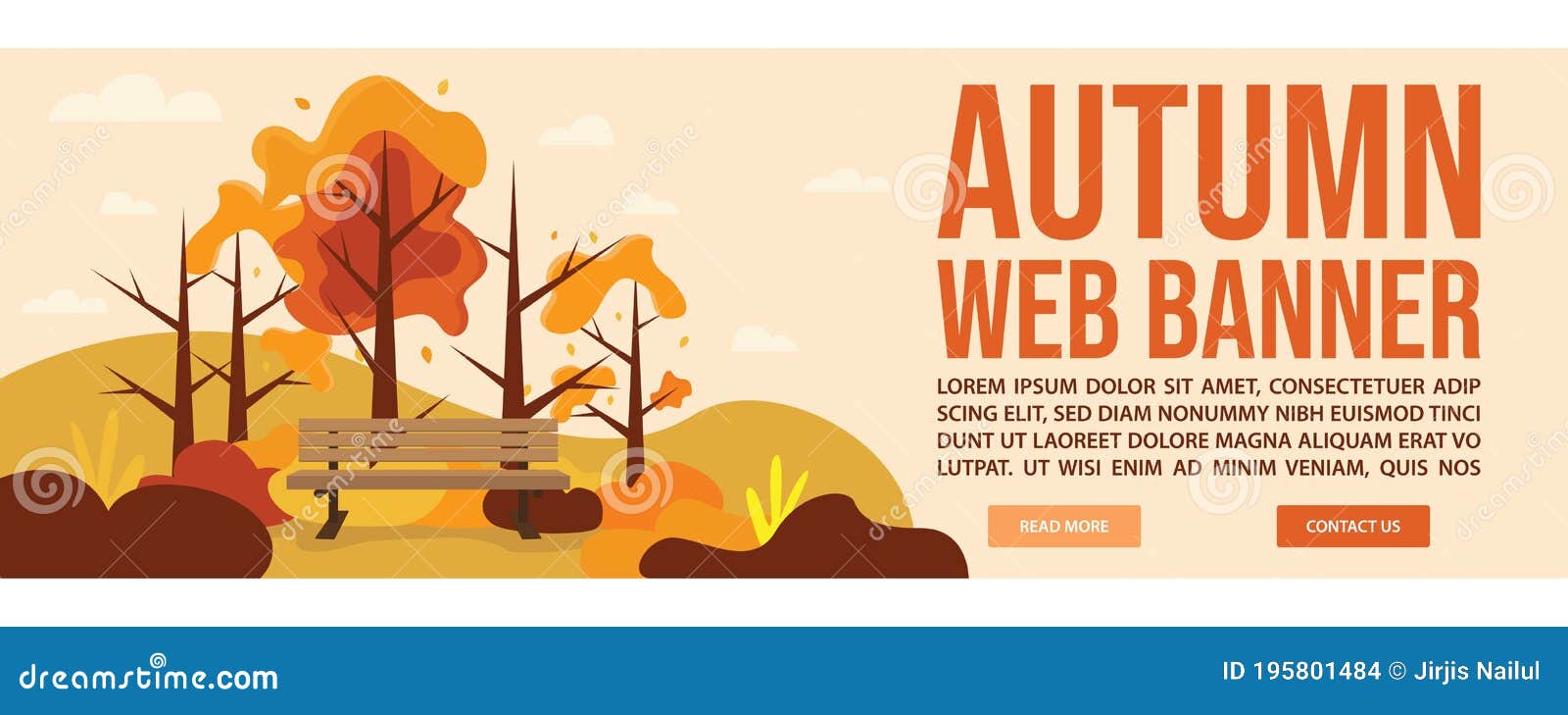 Autumn or Fall Web Banner Design Stock Vector - Illustration of october ...