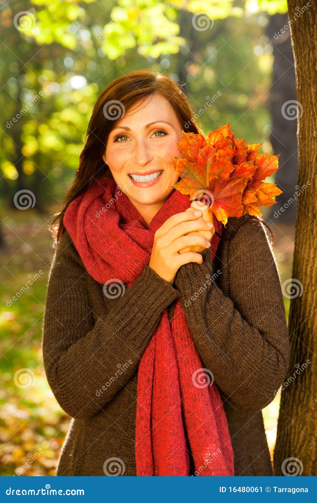 Autumn fall woman stock image. Image of hand, orange - 16480061