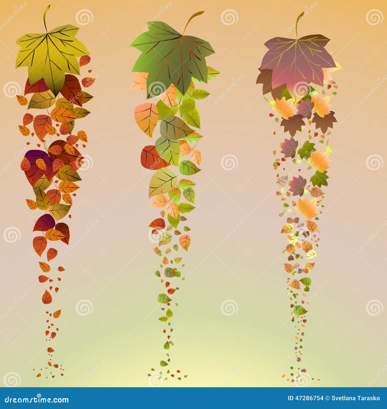 Autumn Falling Leaves Background. Includes EPS 10 Vector Stock Vector ...