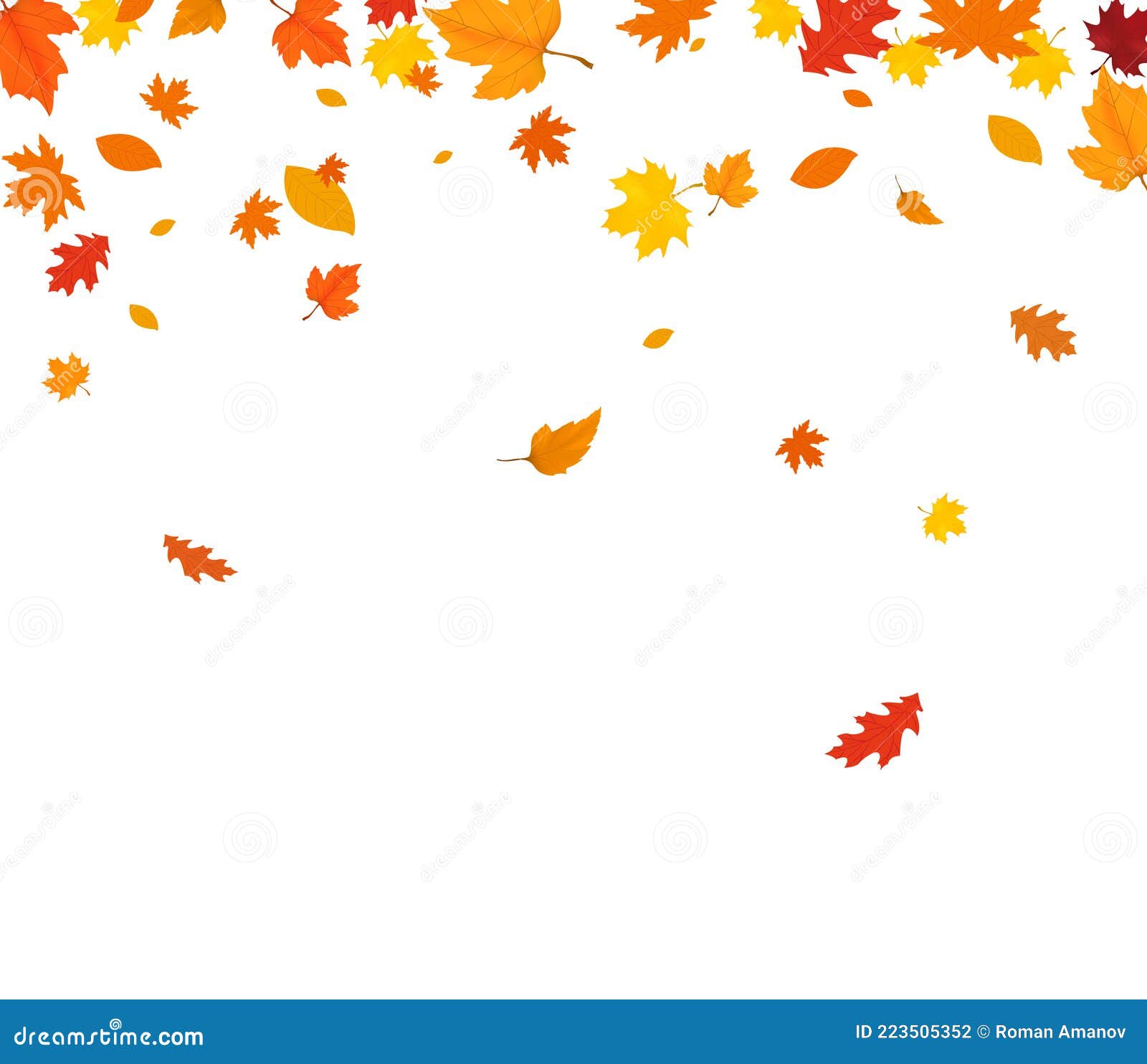 Autumn Falling Leaves On Transparent Background. Vector | CartoonDealer ...