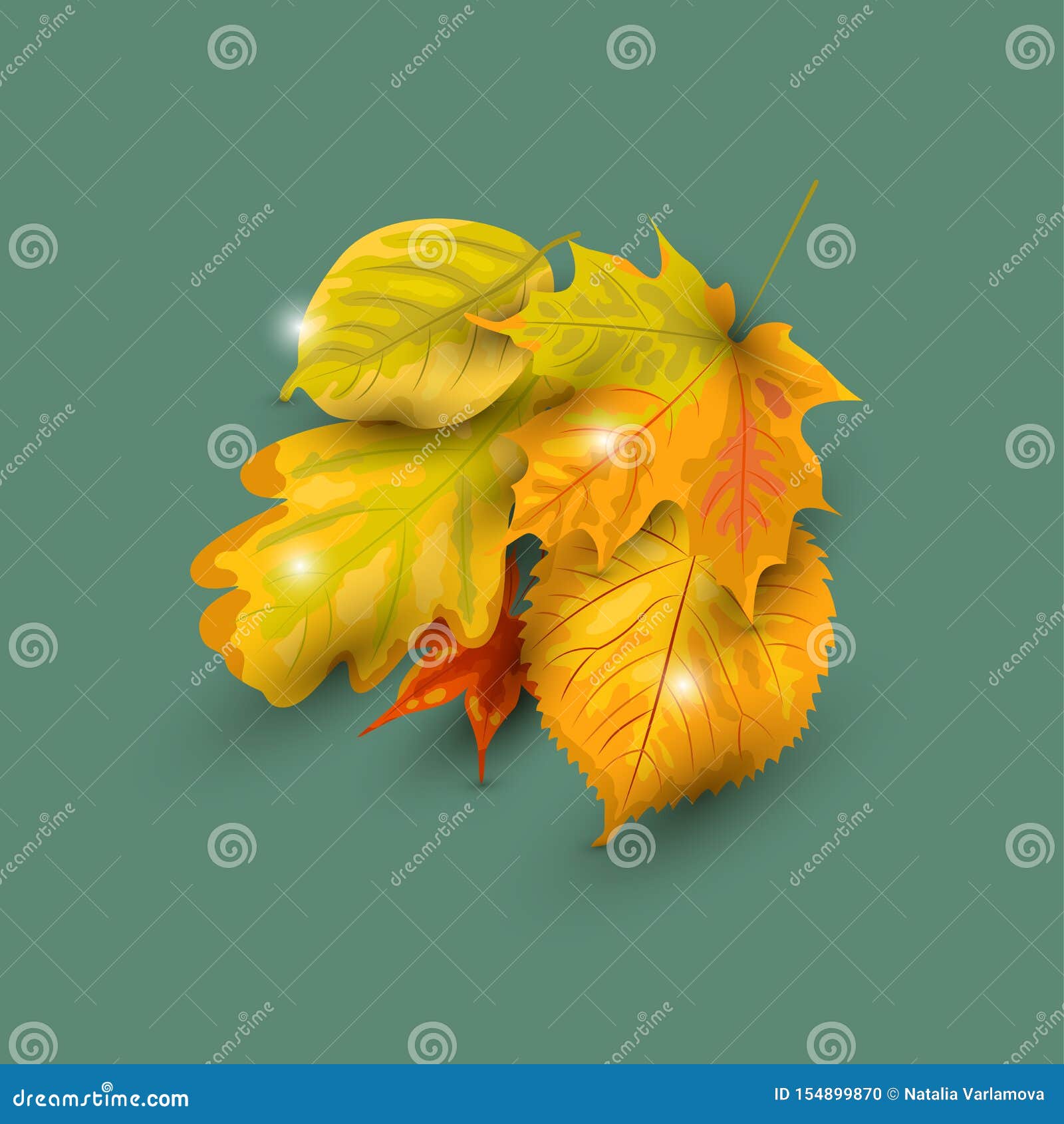Autumn Falling Leaves Vector Illustration Stock Vector - Illustration ...