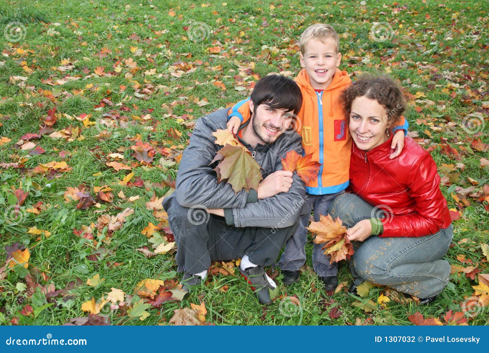 Autumn family stock photo. Image of moms, mommy, mother - 1307032