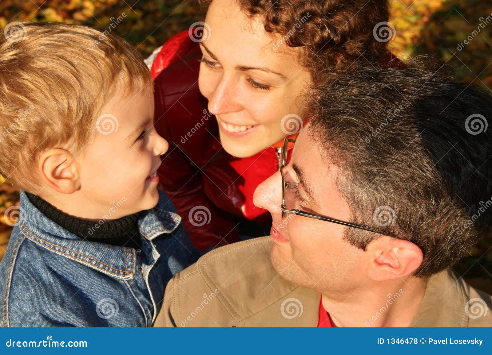 Autumn family faces stock photo. Image of male, parent - 1346478