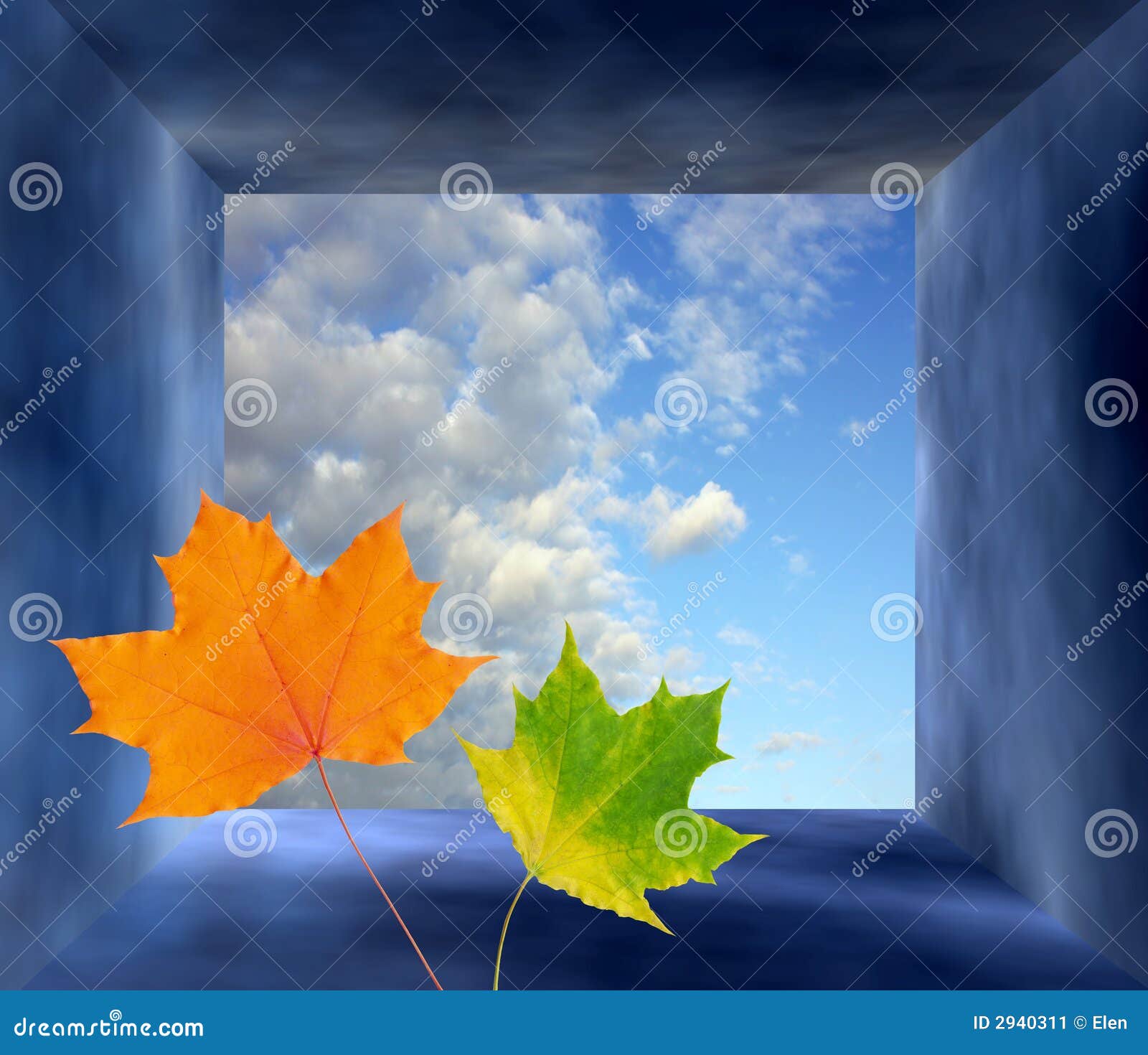 Autumn fantasy frame stock image. Image of path, color - 2940311