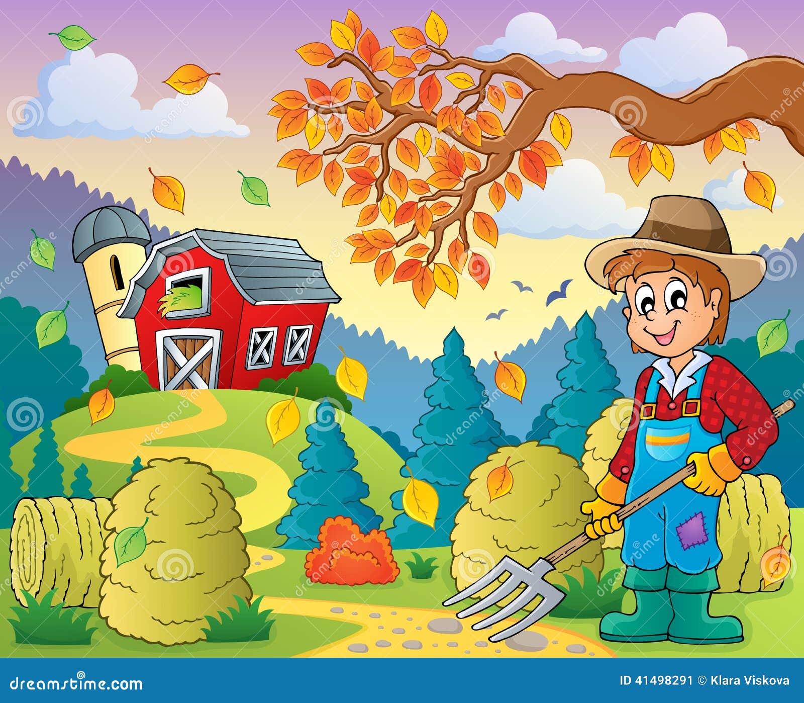 Autumn farm theme 8 stock vector. Illustration of autumn - 41498291