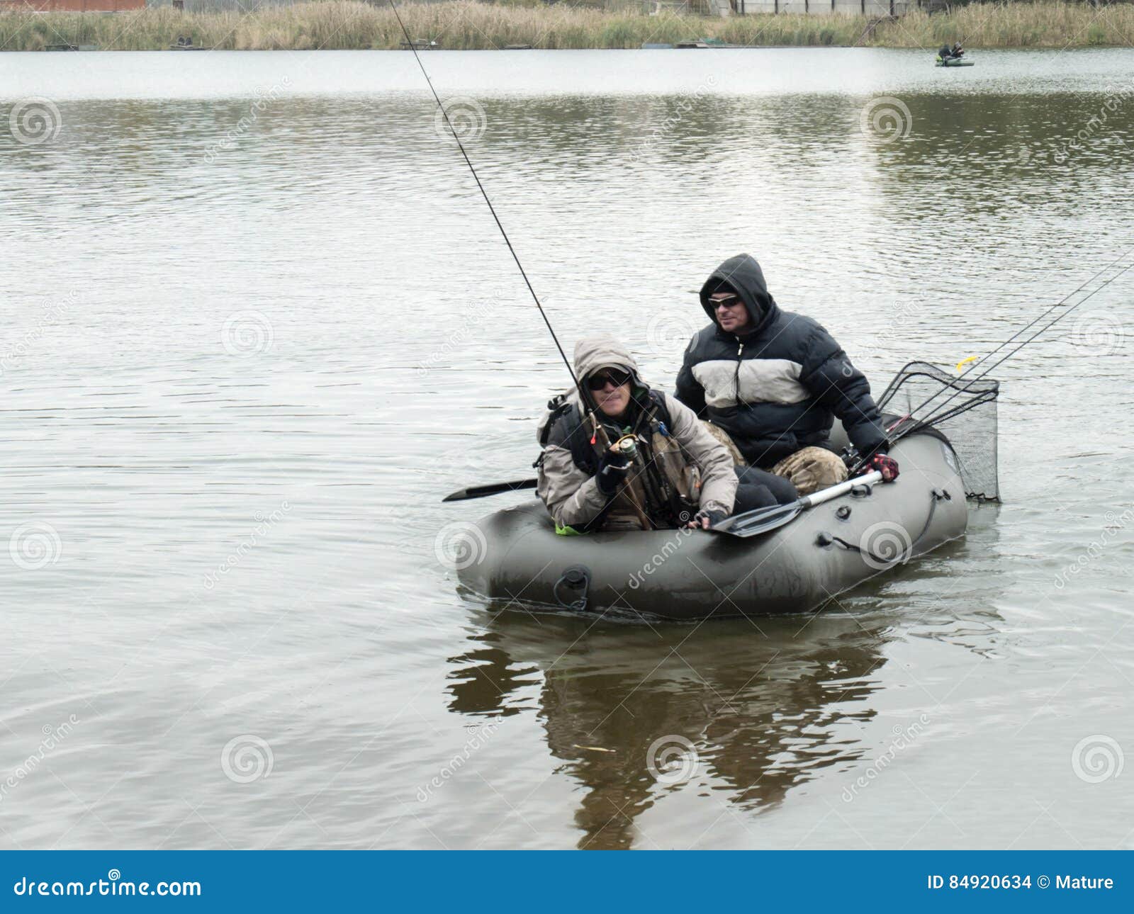 Autumn fishing stock photo. Image of hobby, boat, fishing - 84920634