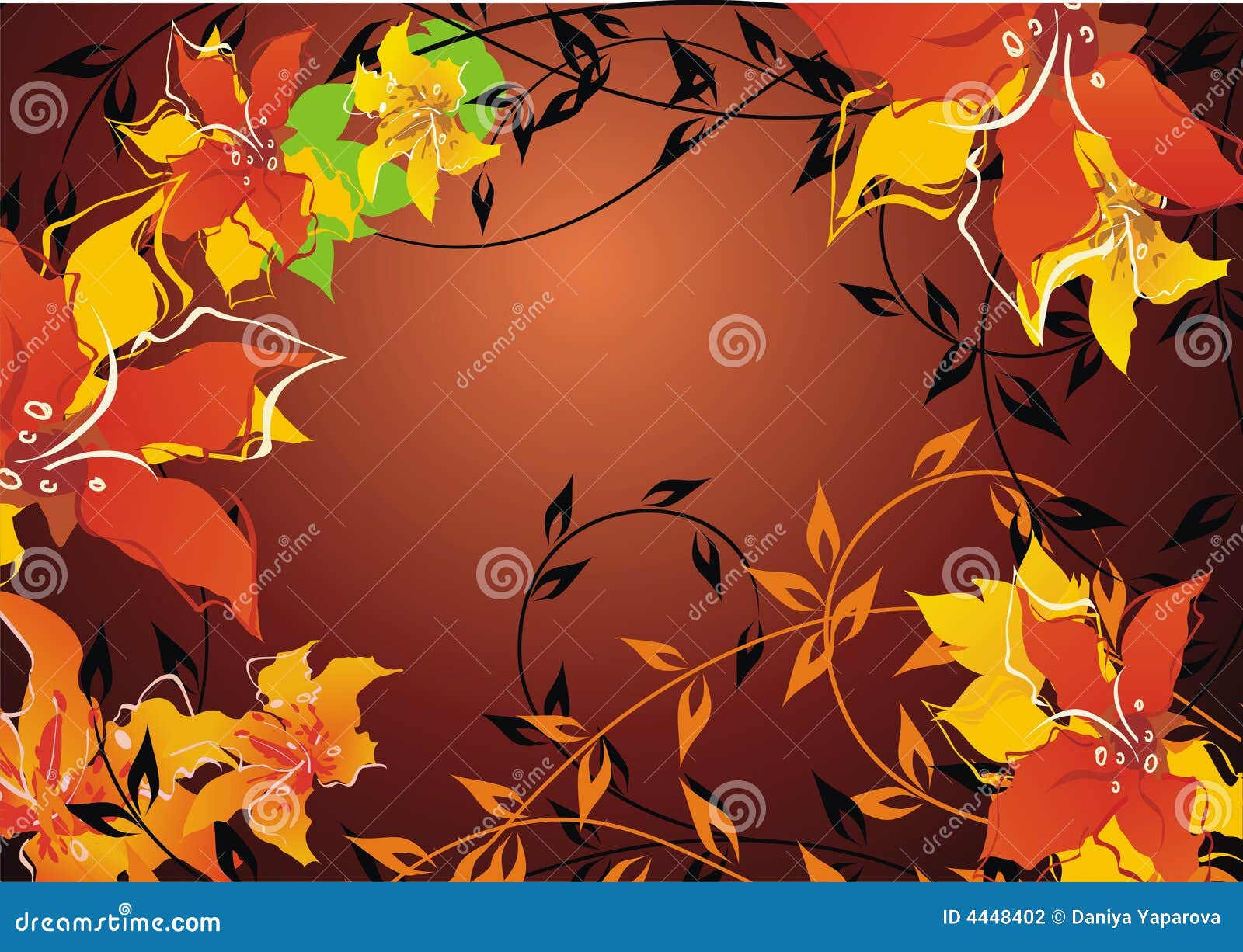 Autumn Floral Background Picture. Image: 4448402