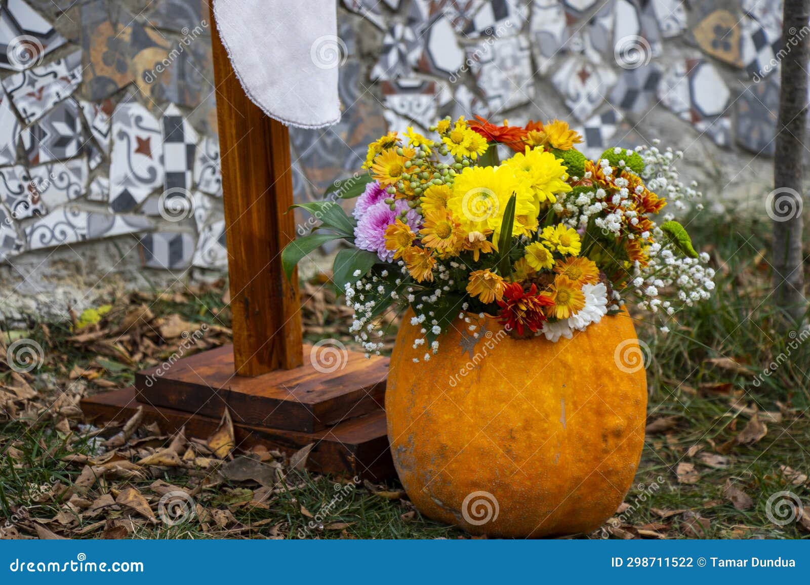 Autumn flowers bad stock photo. Image of farming, decoration - 298711522
