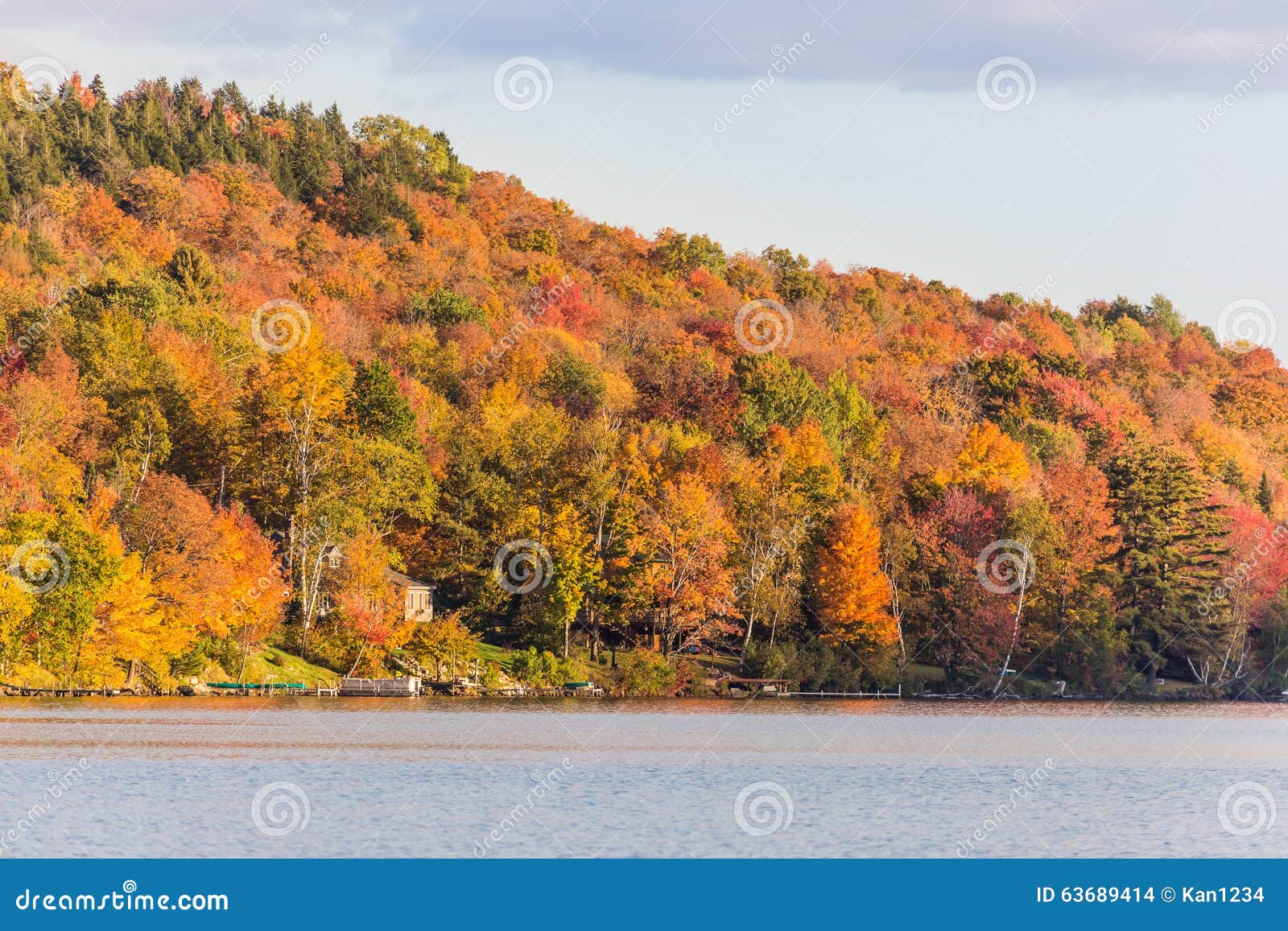 Autumn Foliage in Elmore State Park, Vermont Stock Photo - Image of ...