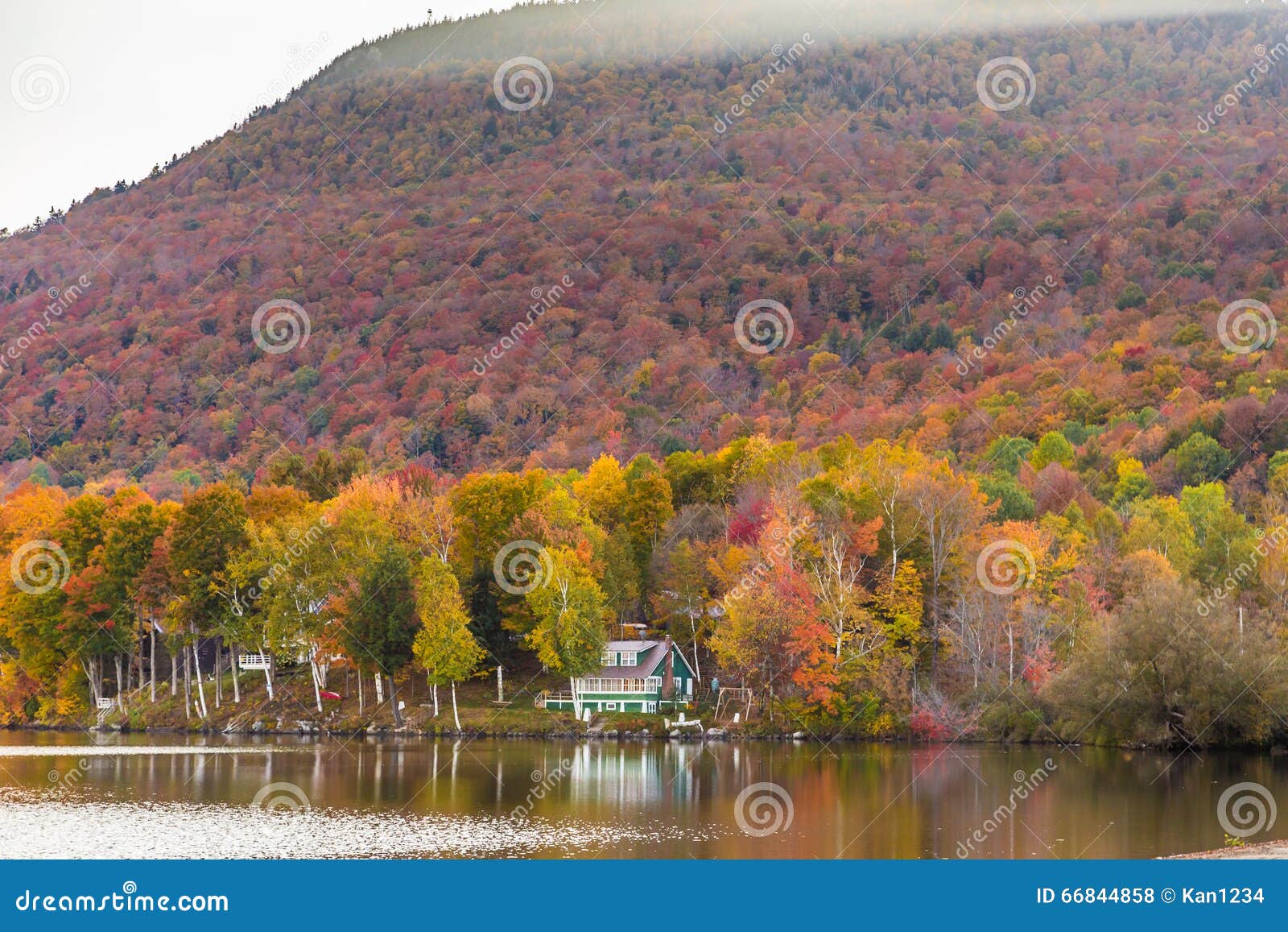 Autumn Foliage in Elmore State Park, Vermont Stock Photo - Image of ...