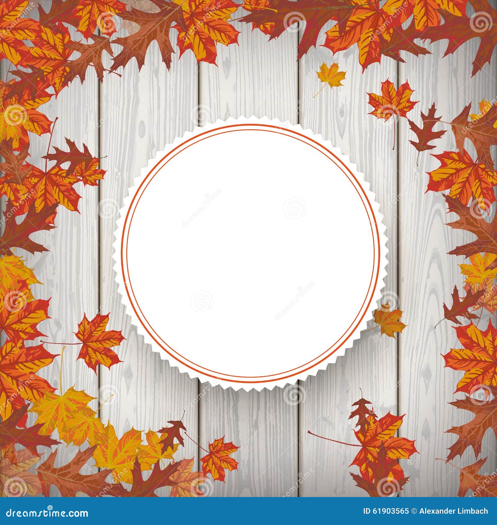 Autumn Foliage Fall Emblem Wood Stock Vector - Illustration of fall ...