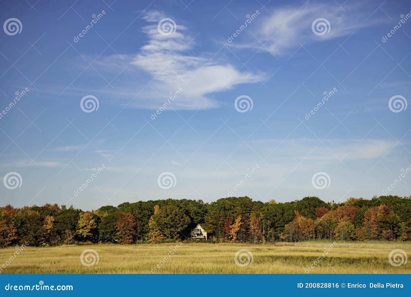 Autumn Foliage and Reflection in Maine Landscape. Stock Photo - Image ...