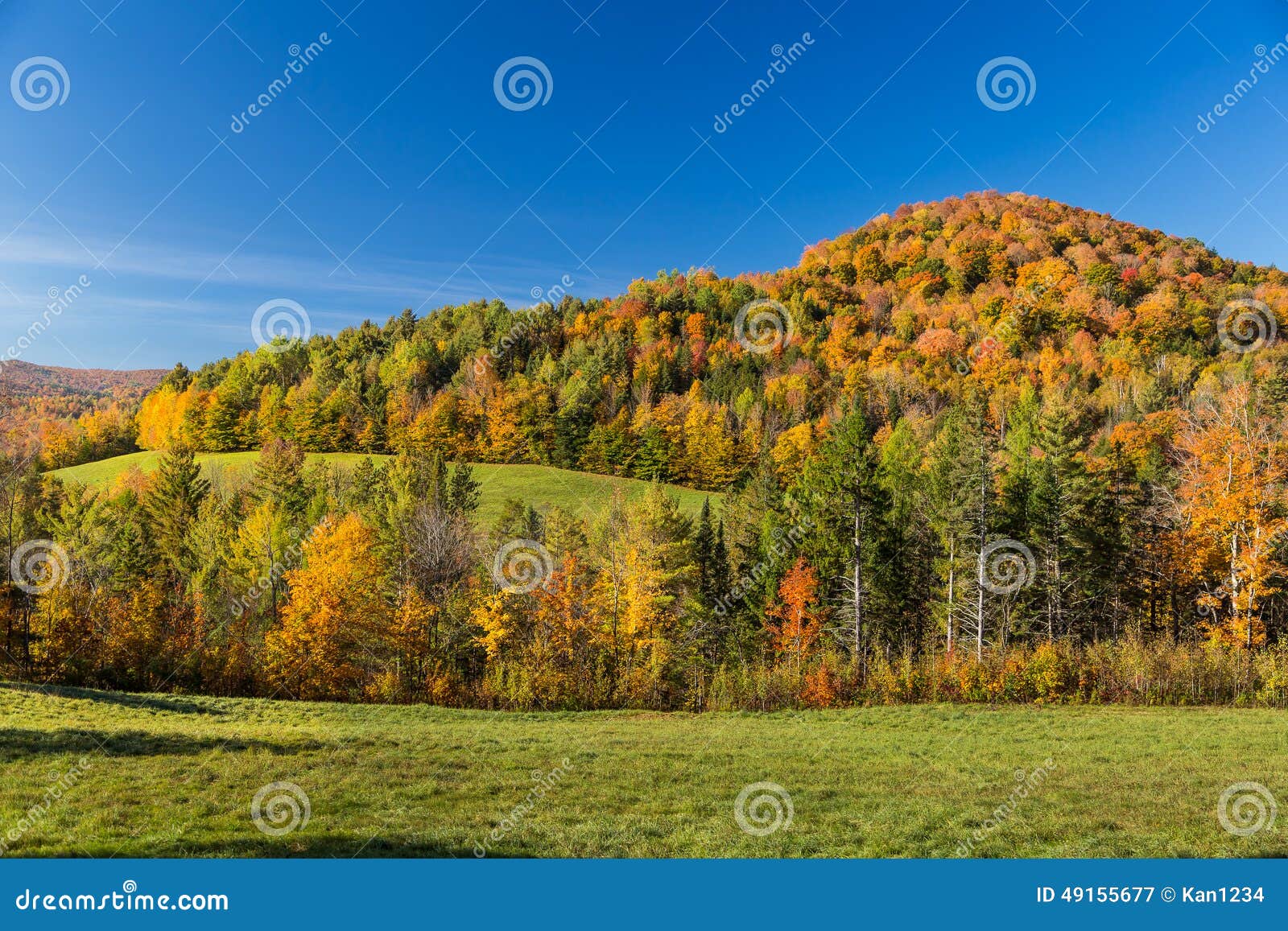 Autumn Foliage in Vermont Countryside Stock Image - Image of ...