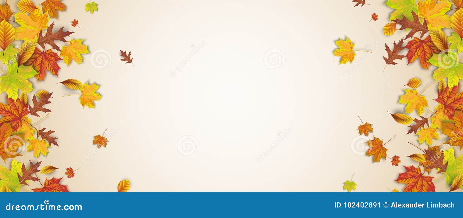 Autumn Foliage Fall Header stock vector. Illustration of banner - 102402891