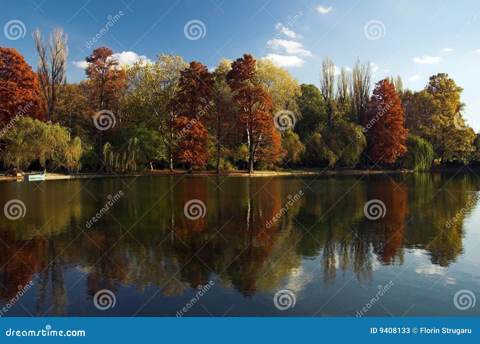 Autumn Forest Lake Reflection Stock Image - Image of outside, blue: 9408133