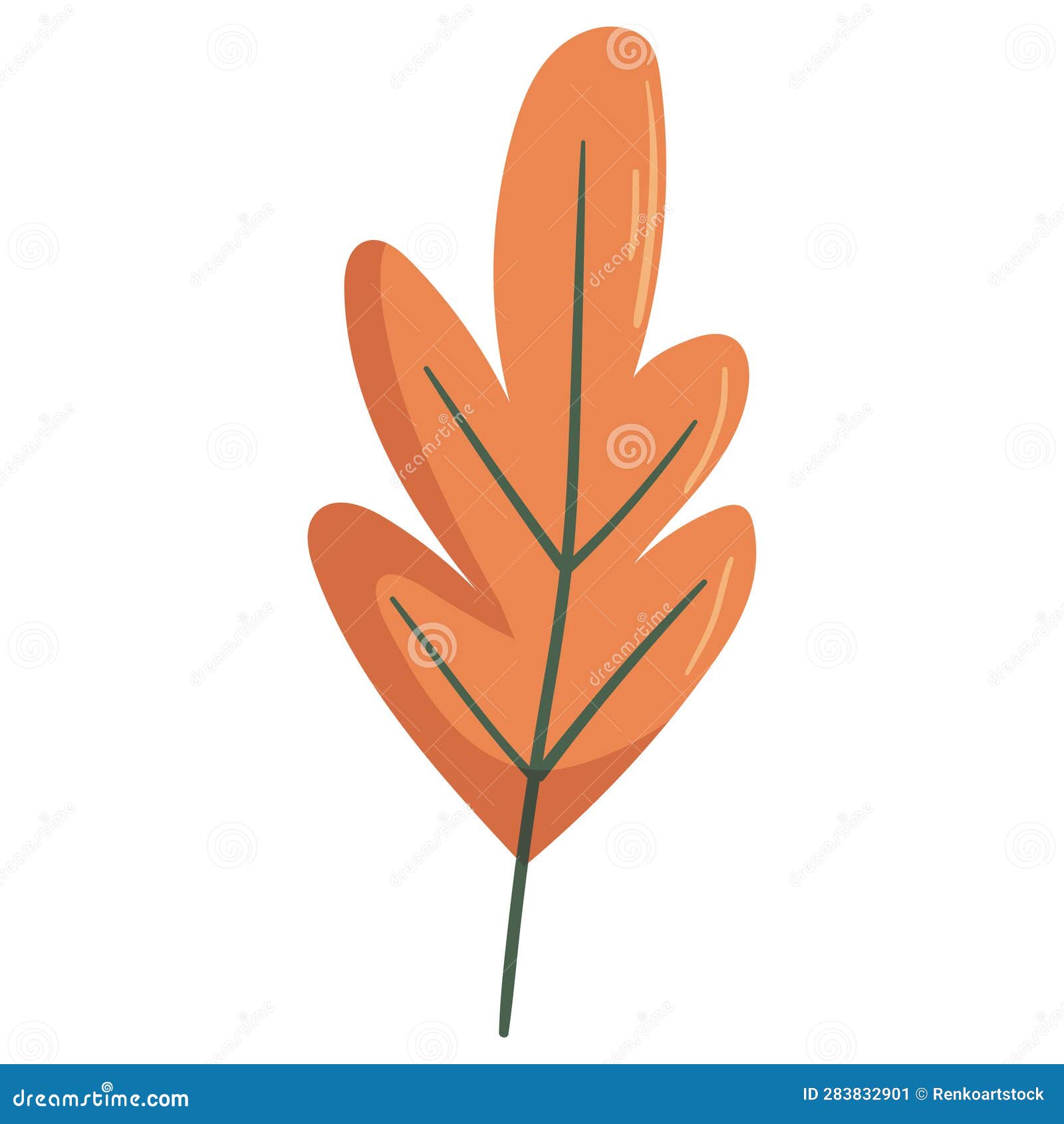 Autumn Forest Orange Leaf Illustration Stock Vector - Illustration of ...