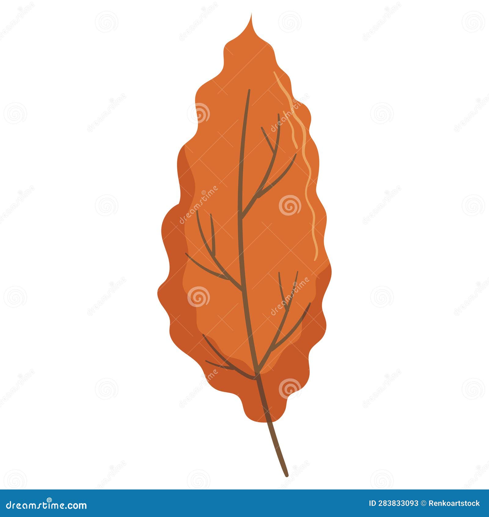 Autumn Forest Orange Leaf Illustration Stock Vector - Illustration of ...