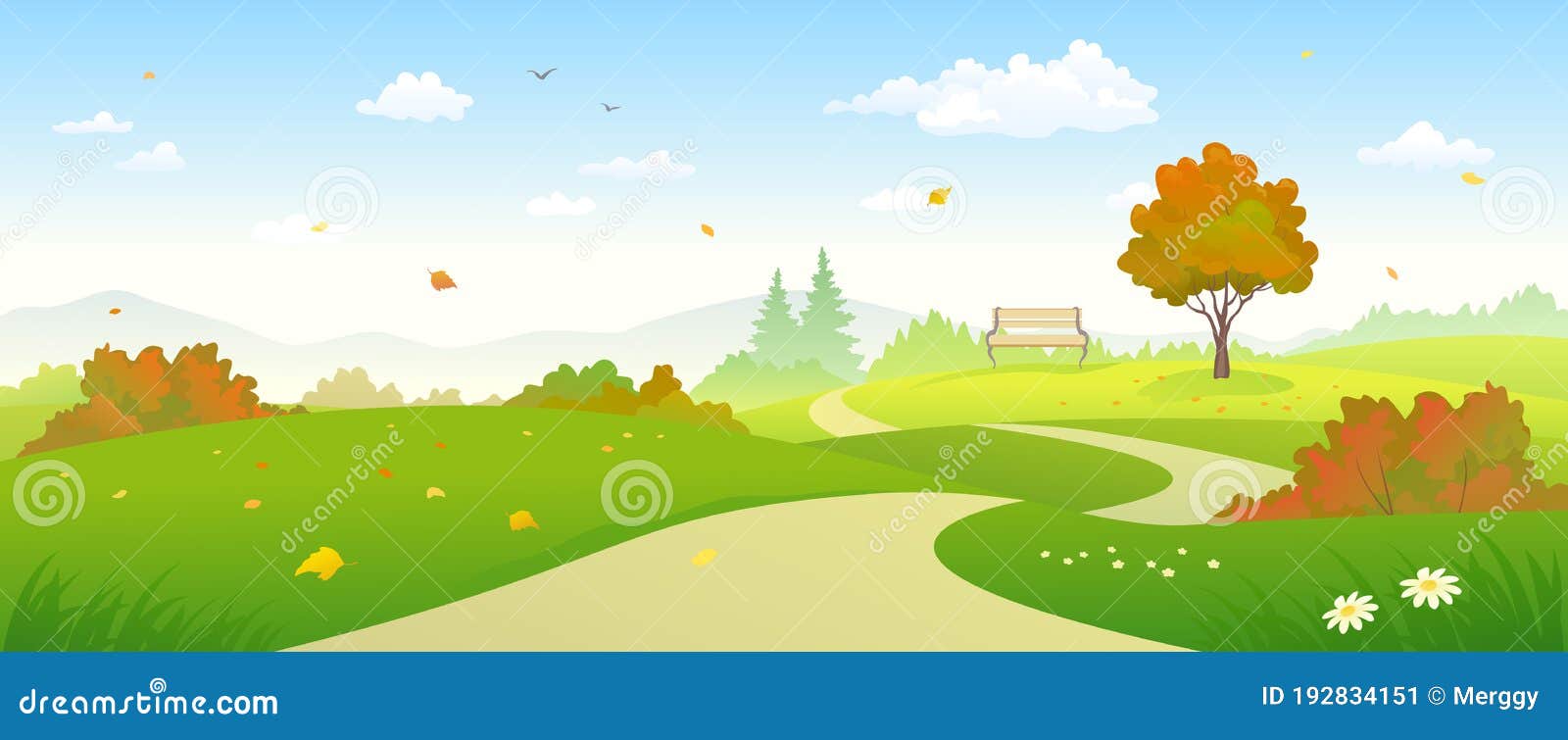 Autumn Forest Pathway Stock Illustrations – 383 Autumn Forest Pathway ...
