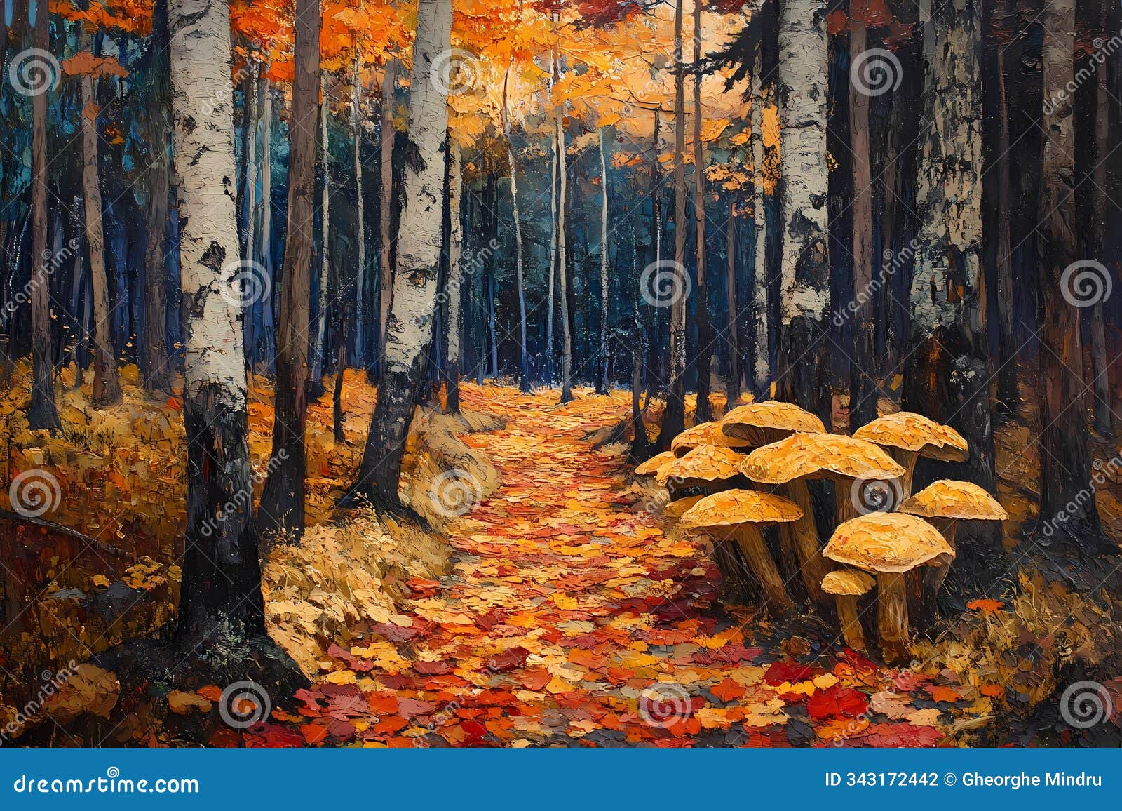 In the Autumn Forest, There is an Old, Winding Path Covered with Fallen ...