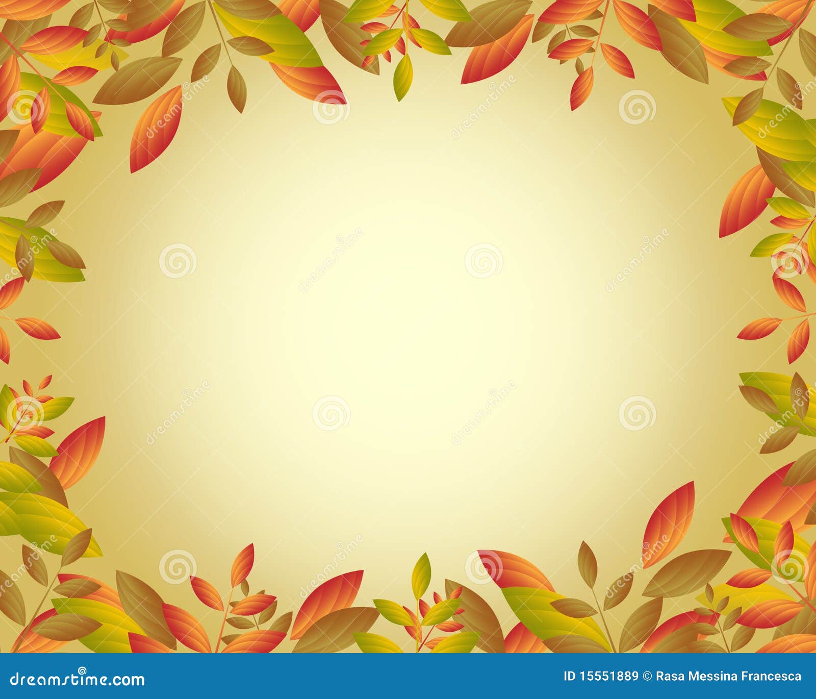 Autumn frame stock vector. Illustration of colored, falling - 15551889