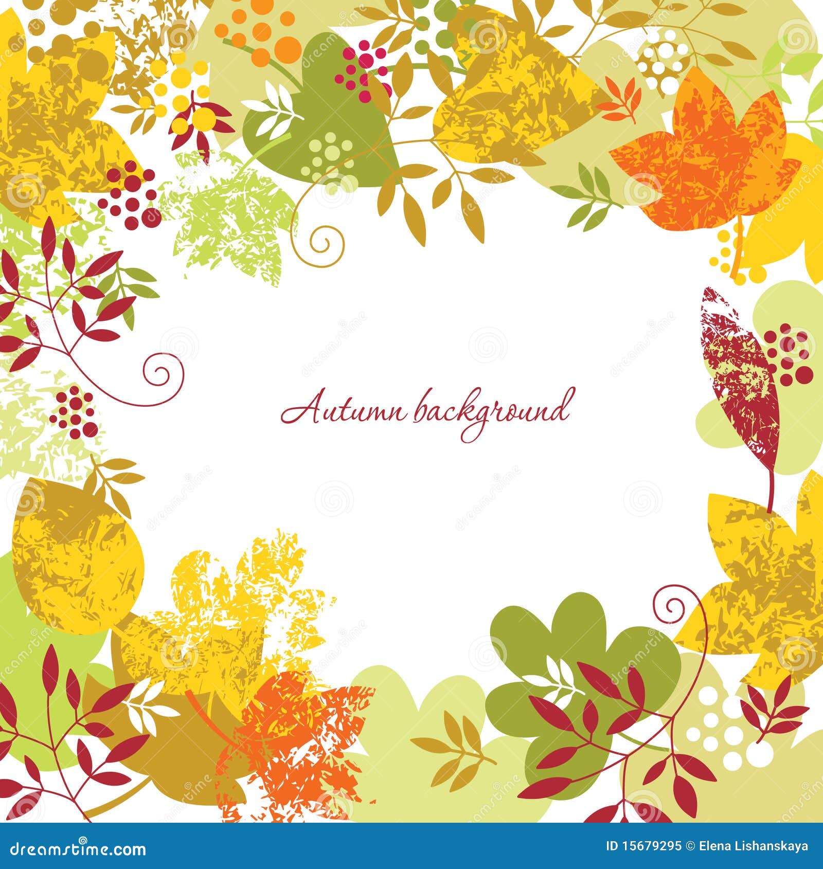 Autumn frame stock vector. Illustration of botany, seamless - 15679295