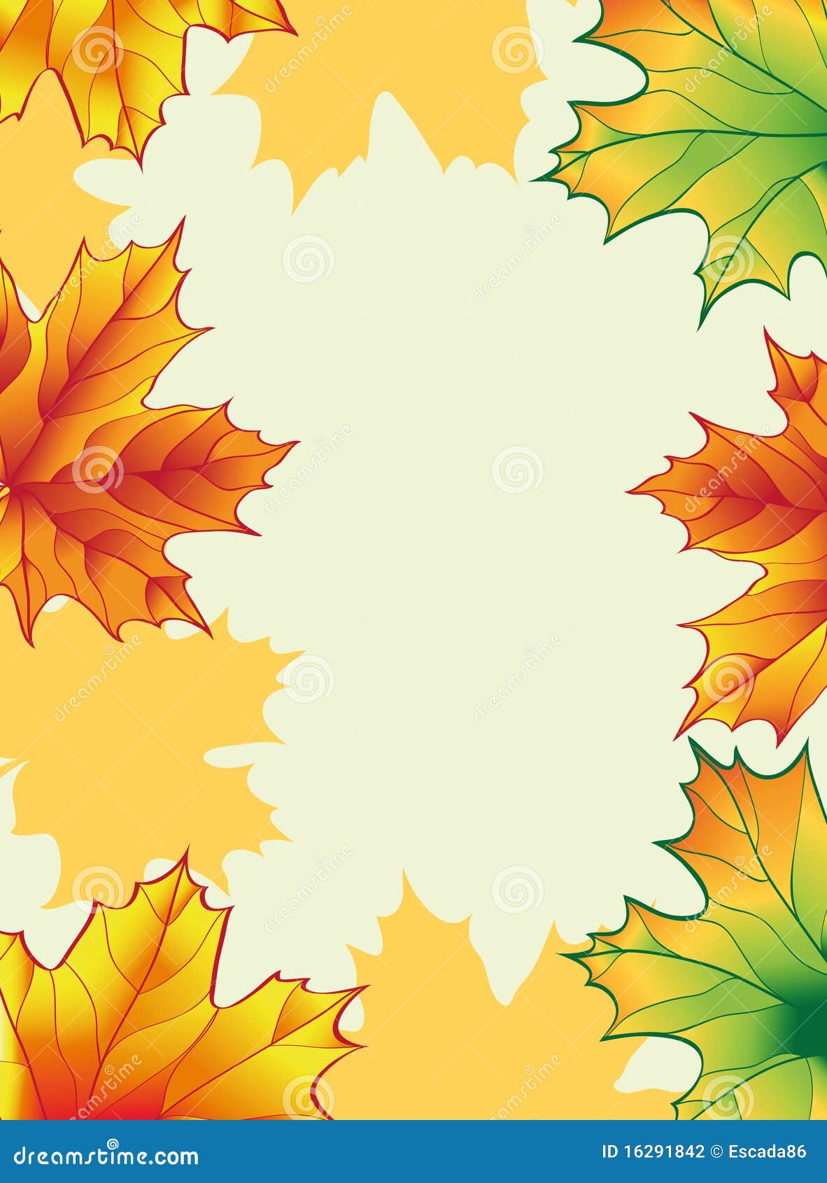 Autumn frame stock vector. Illustration of october, design - 16291842