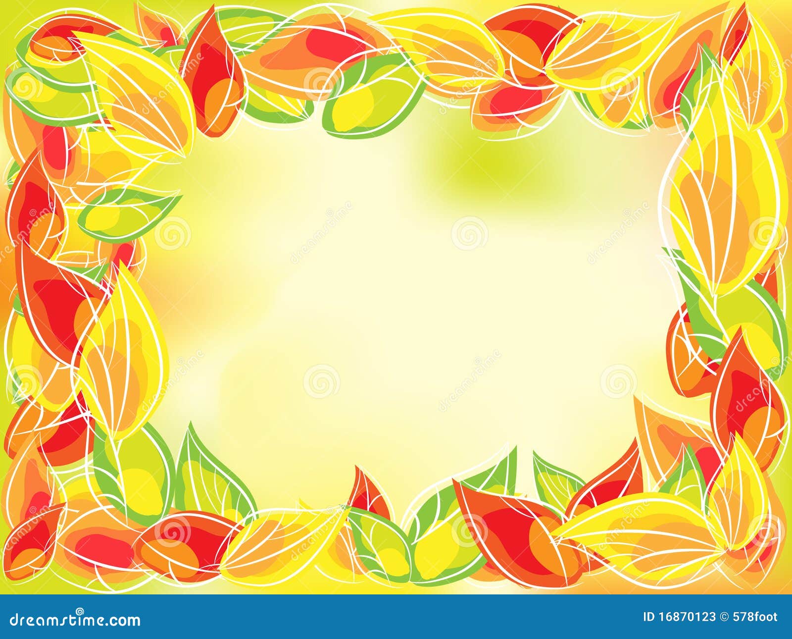 Autumn frame stock vector. Illustration of color, group - 16870123
