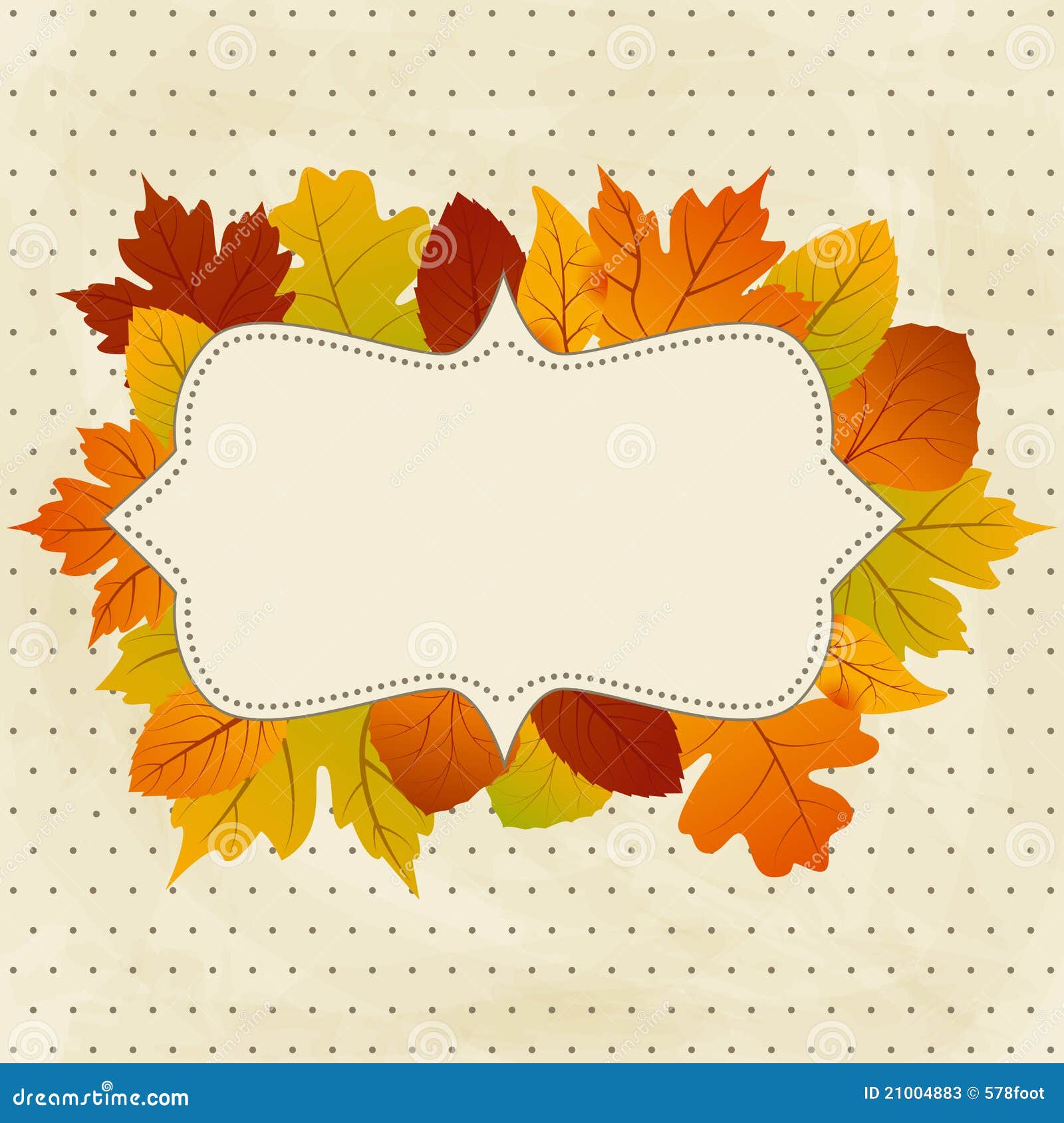 Autumn frame stock vector. Illustration of frame, plant - 21004883