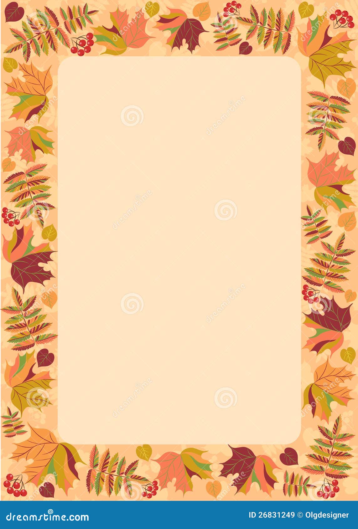 Autumn frame stock vector. Illustration of crop, flora - 26831249