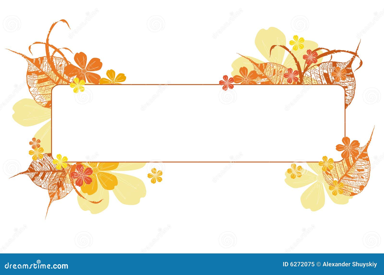 Autumn frame stock vector. Illustration of decoration - 6272075