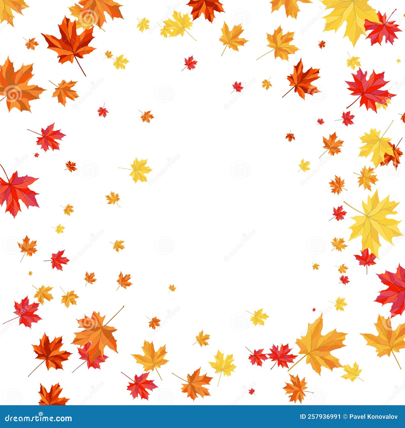 Autumn Maple Frame stock illustration. Illustration of frame - 257936991