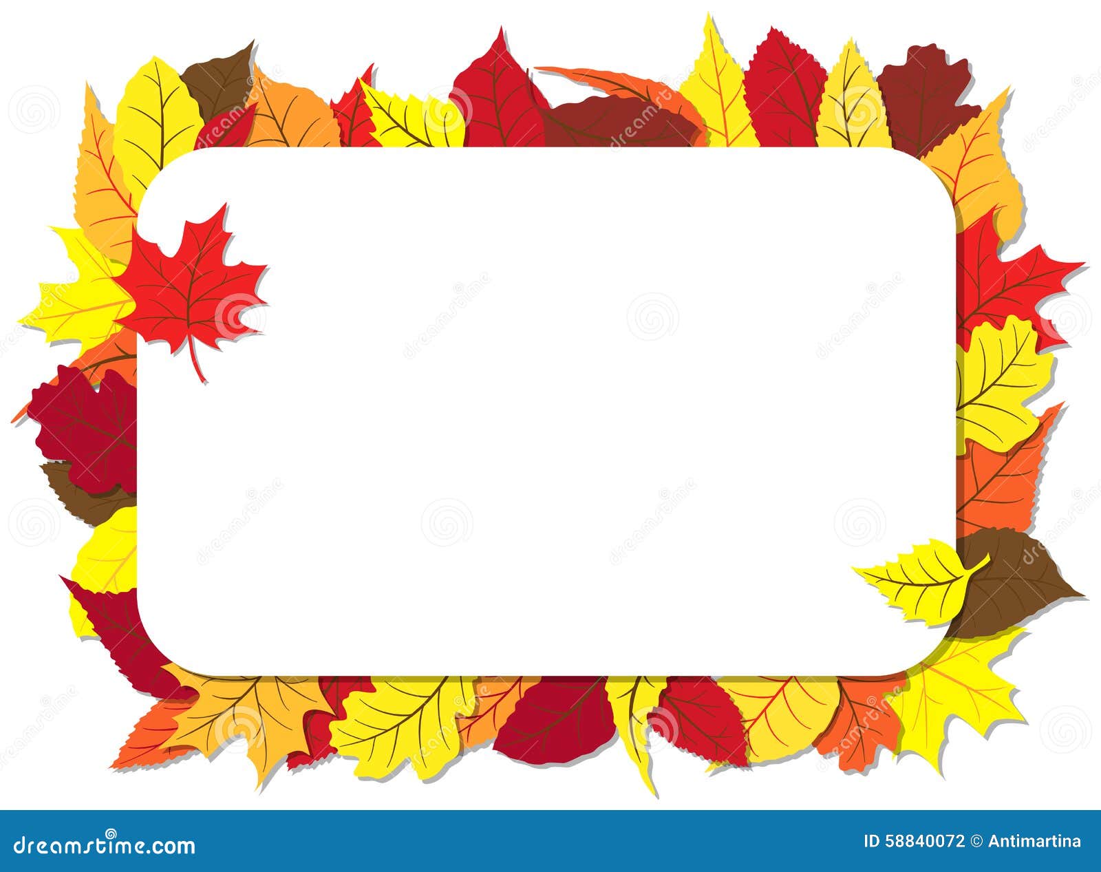 Autumn Frame com folhas ilustração do vetor. Ilustração de setembro ...