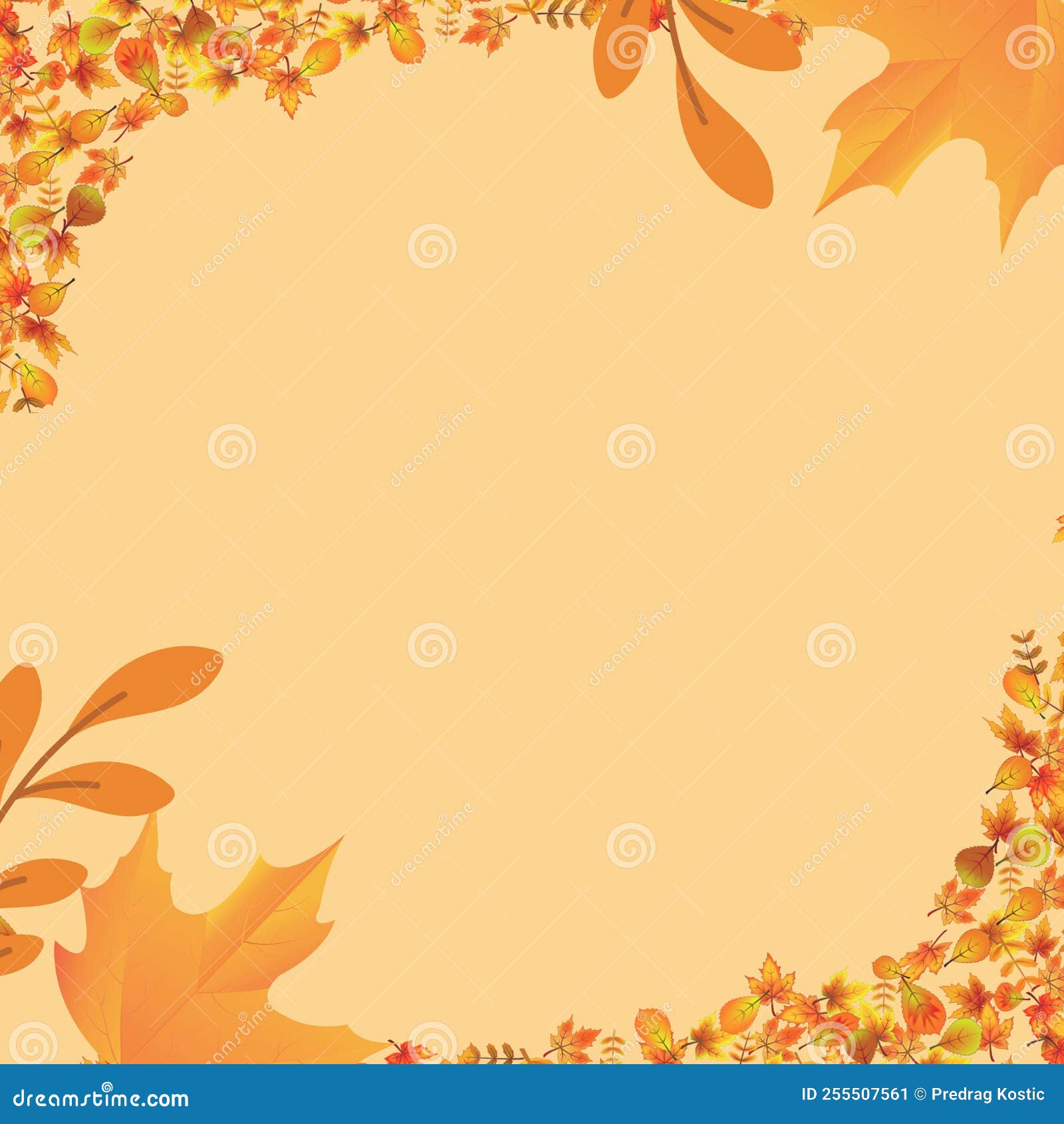 Autumn frame design stock illustration. Illustration of place - 255507561