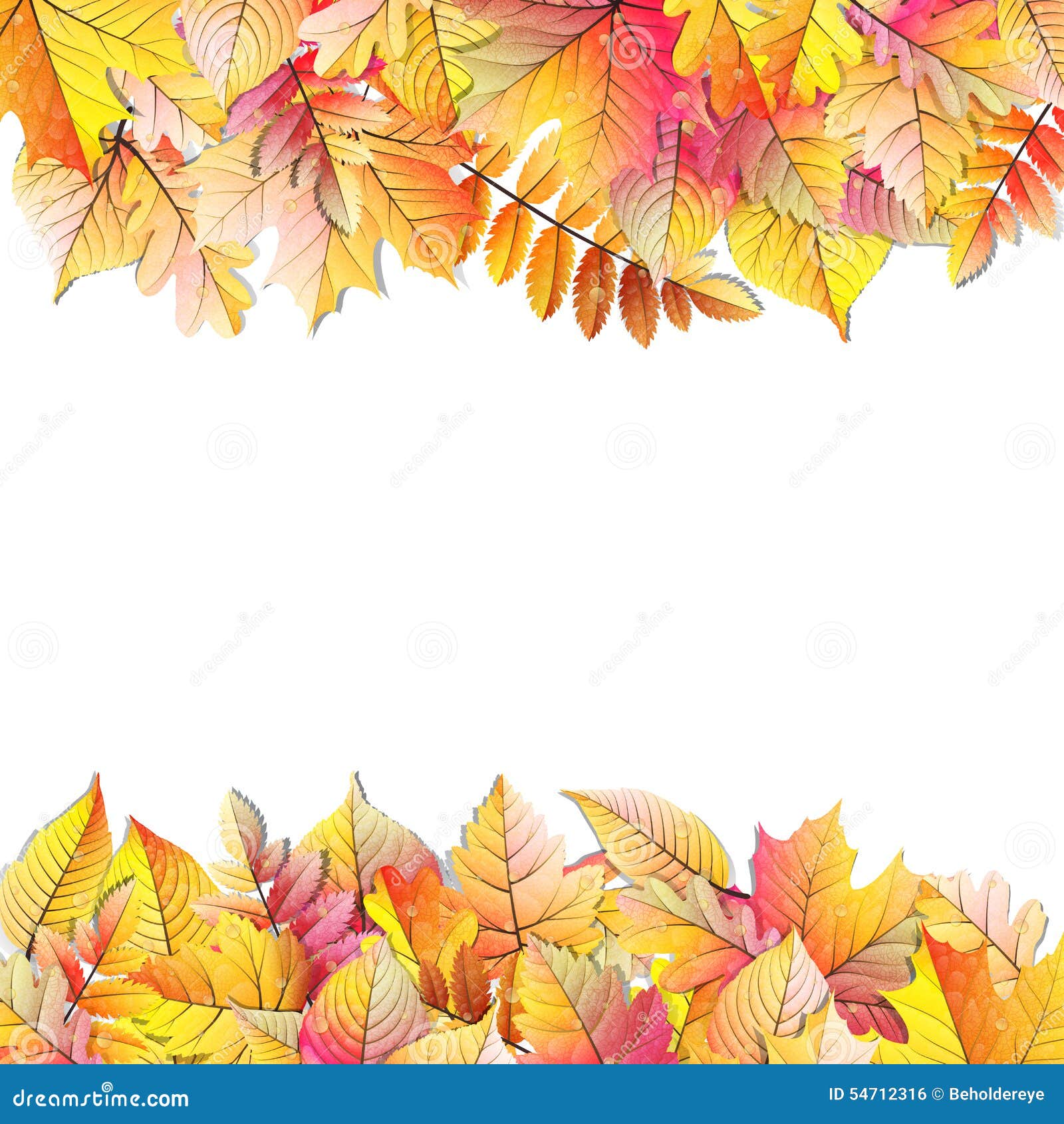 Autumn Frame with Fall Leaf. EPS 10 Stock Vector - Illustration of ...