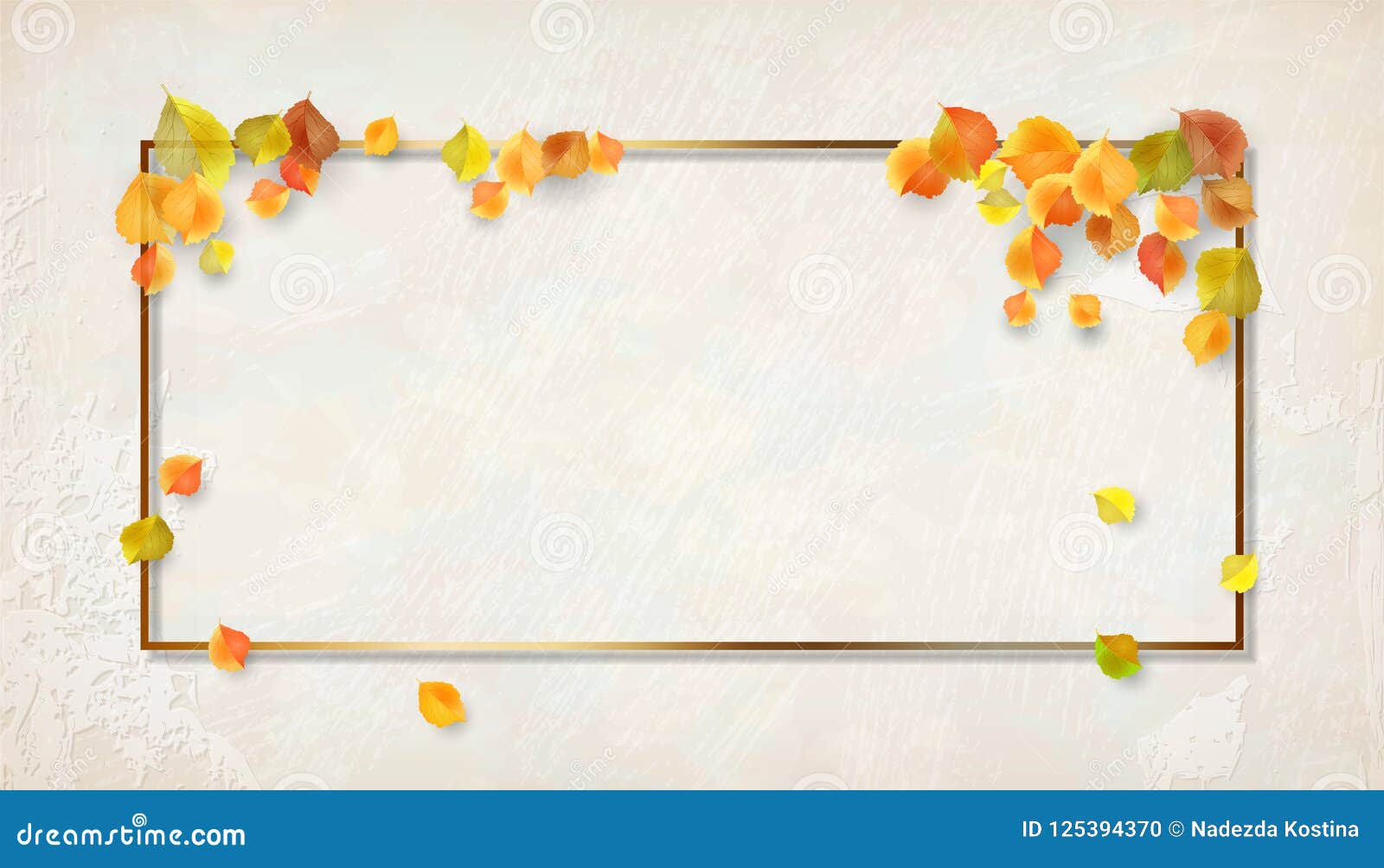 Autumn Frame with Falling Leaves Stock Vector - Illustration of october ...