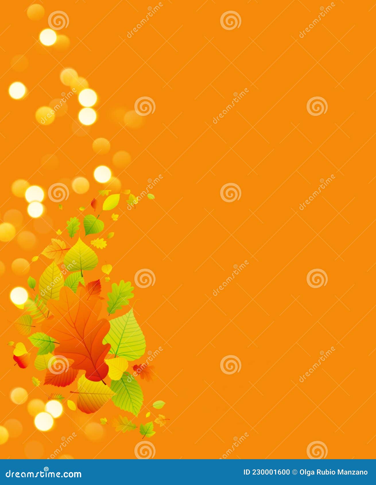 Autumn Frame with Leaves Isolated in Color Gradient Background Stock ...