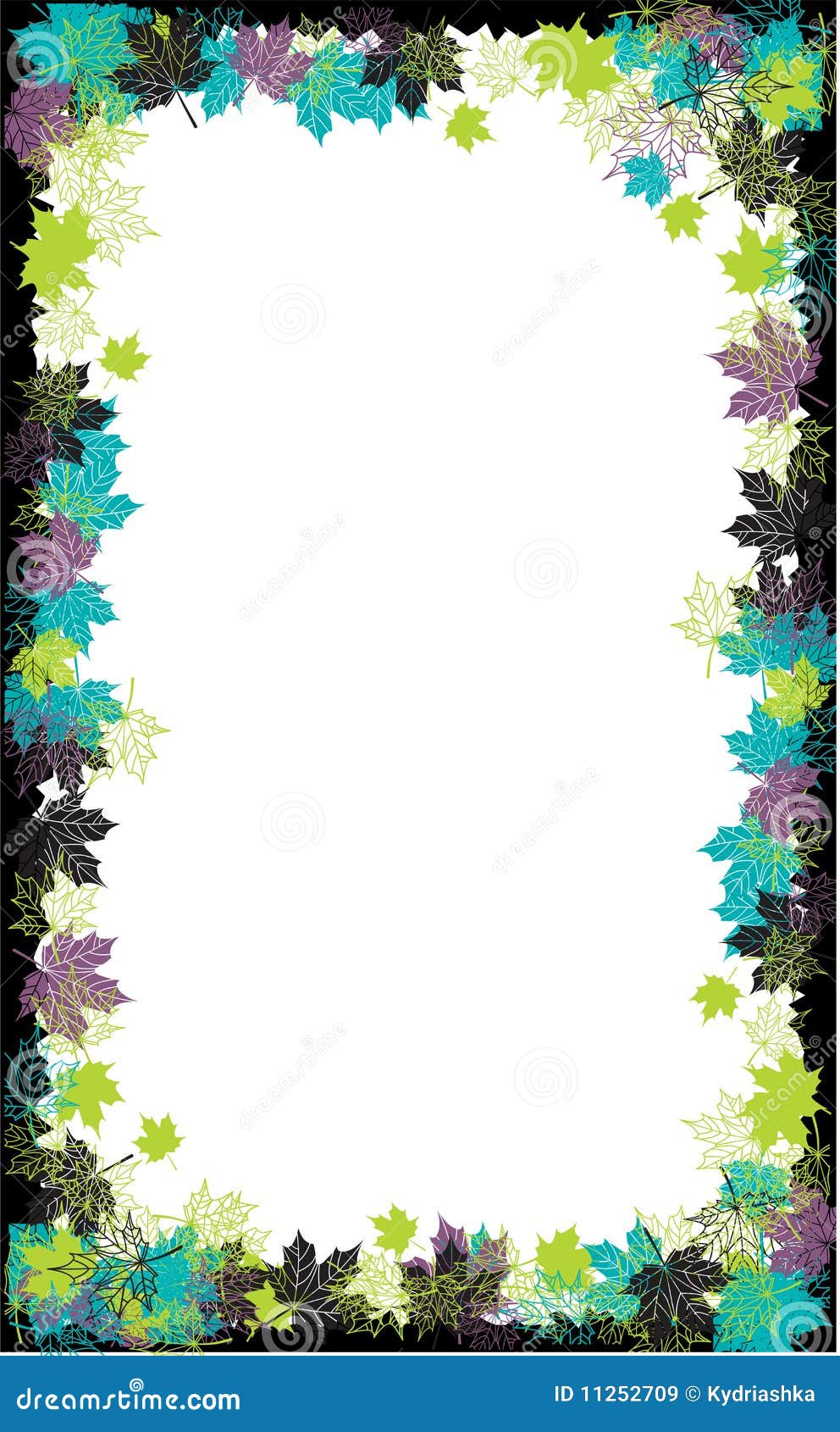 Autumn frame: maple leaf. stock vector. Illustration of leaf - 11252709