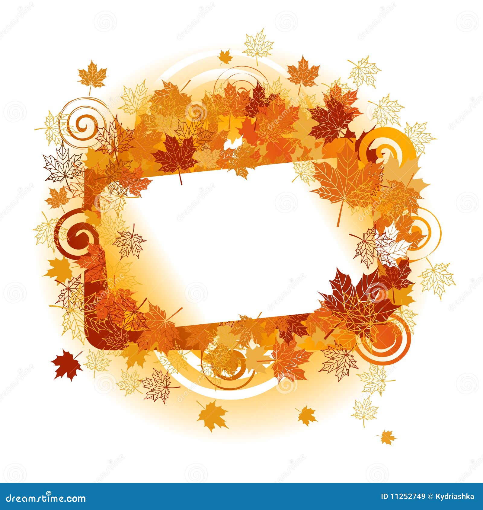 Autumn frame: maple leaf. stock vector. Illustration of leaf - 11252749