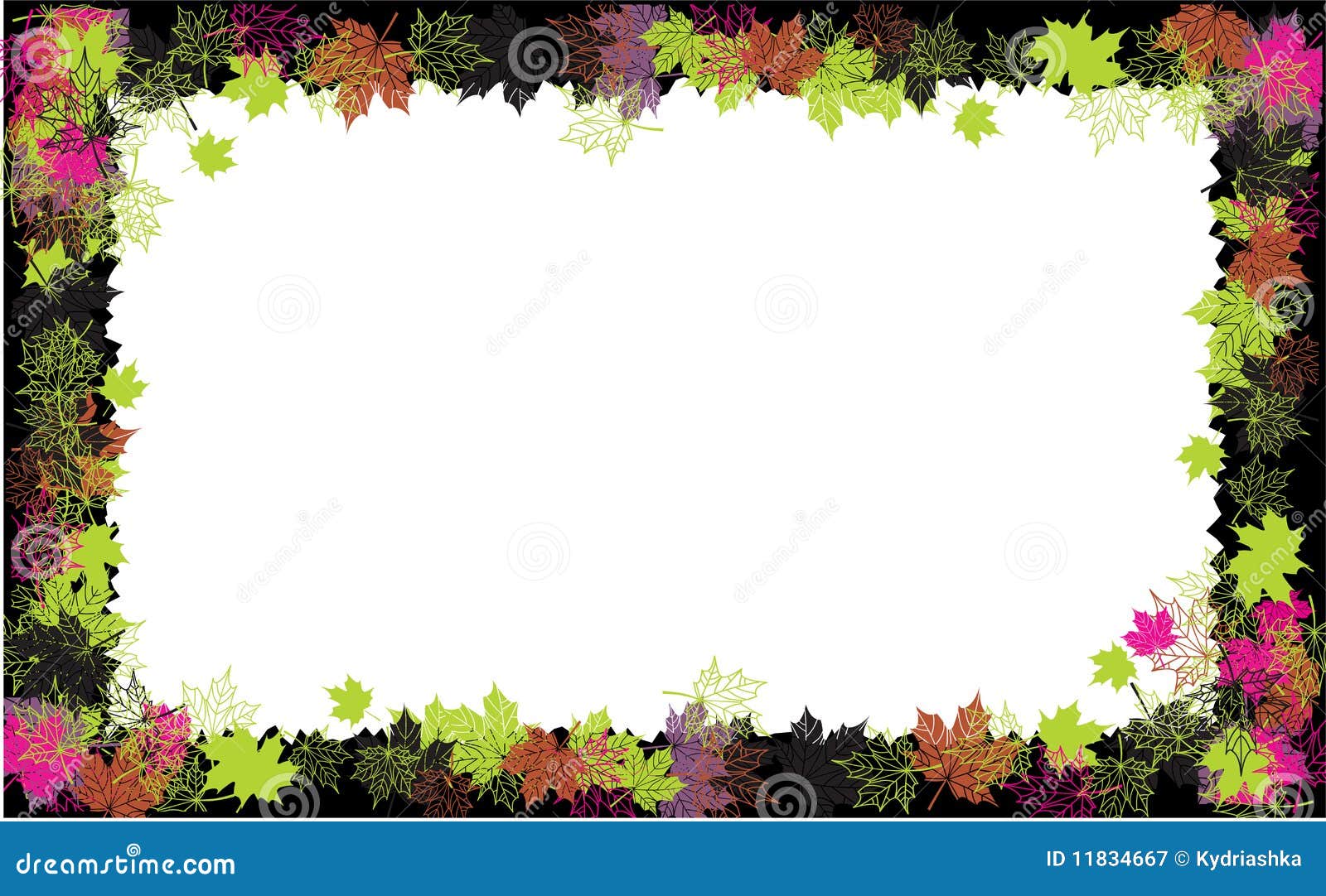 Autumn frame: maple leaf. stock vector. Illustration of nature - 11834667