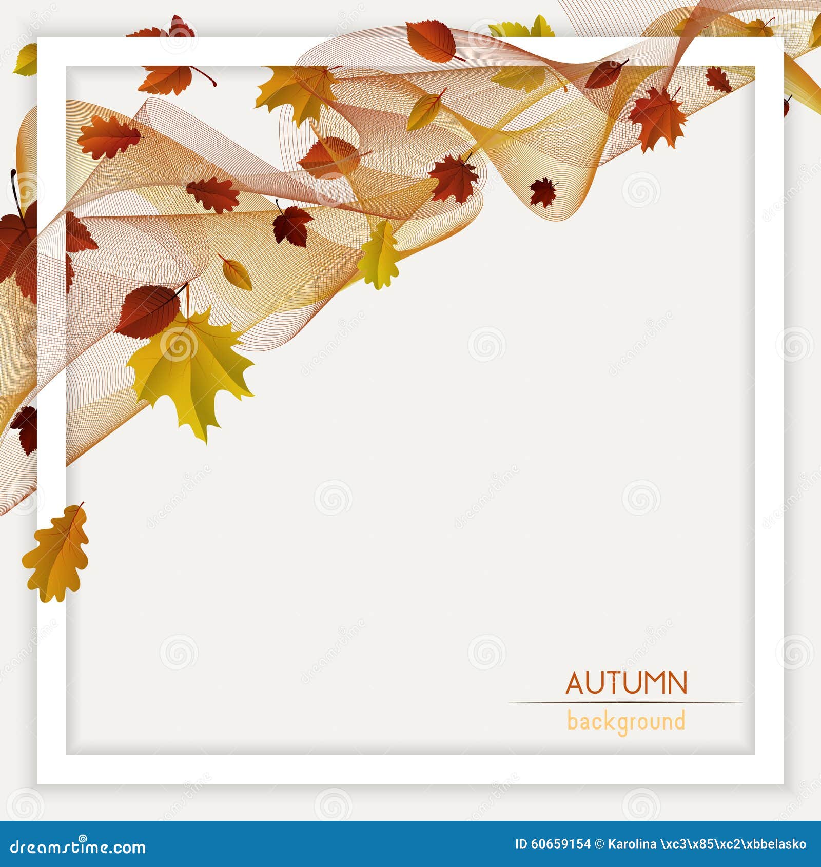 Autumn frame stock vector. Illustration of badges, fall - 60659154