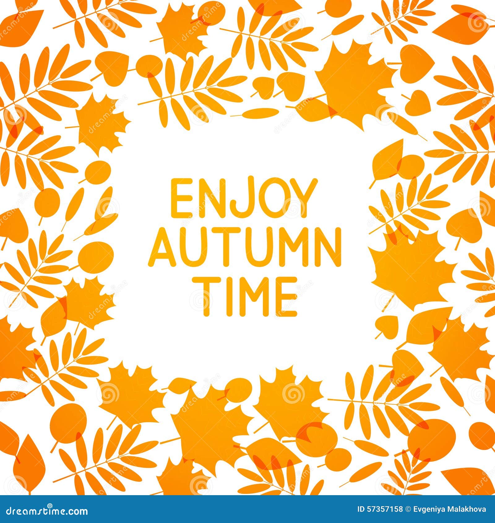 Autumn frame stock vector. Illustration of color, white - 57357158