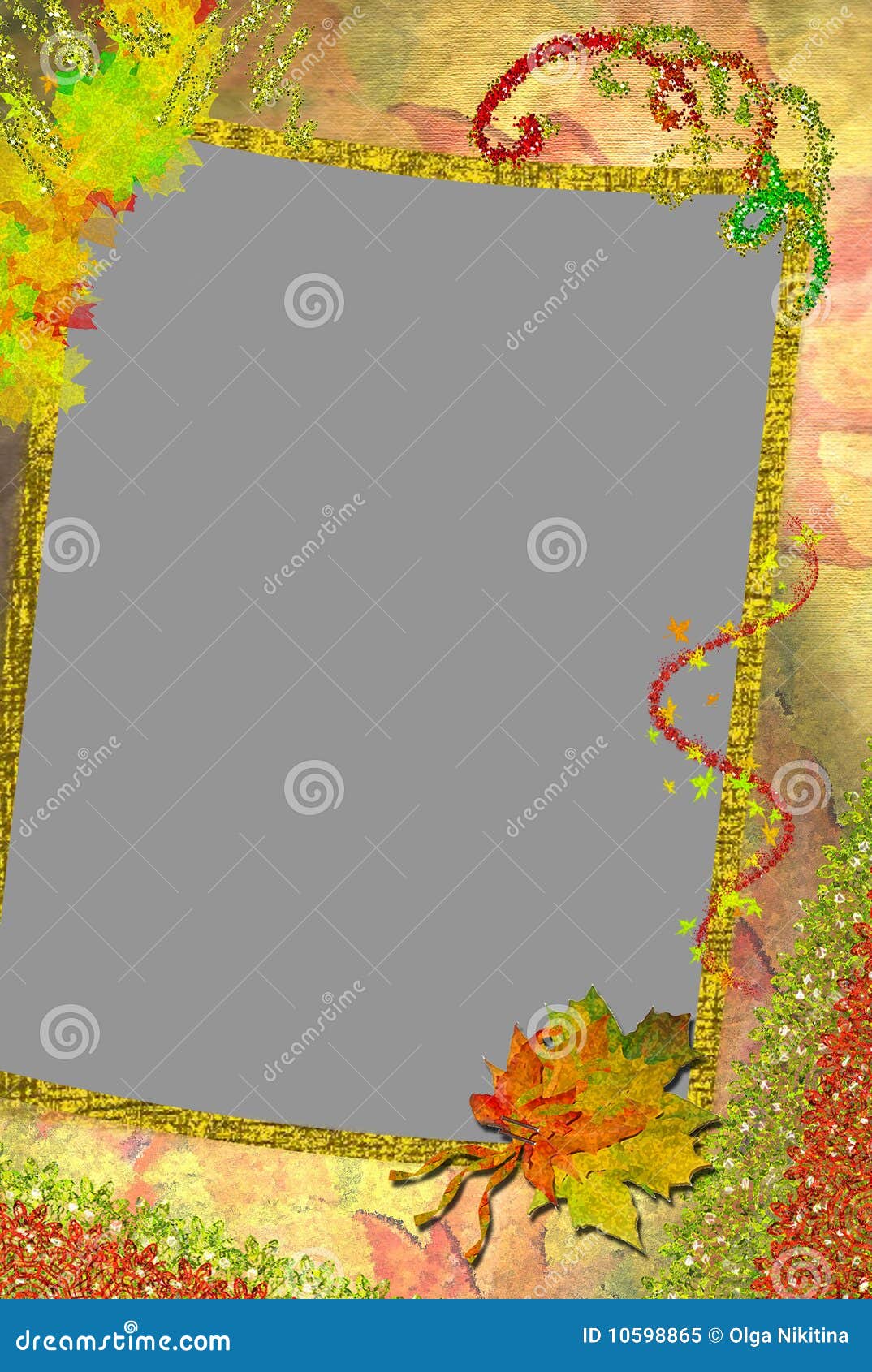 Autumn Framework for a Photo. Stock Illustration - Illustration of ...