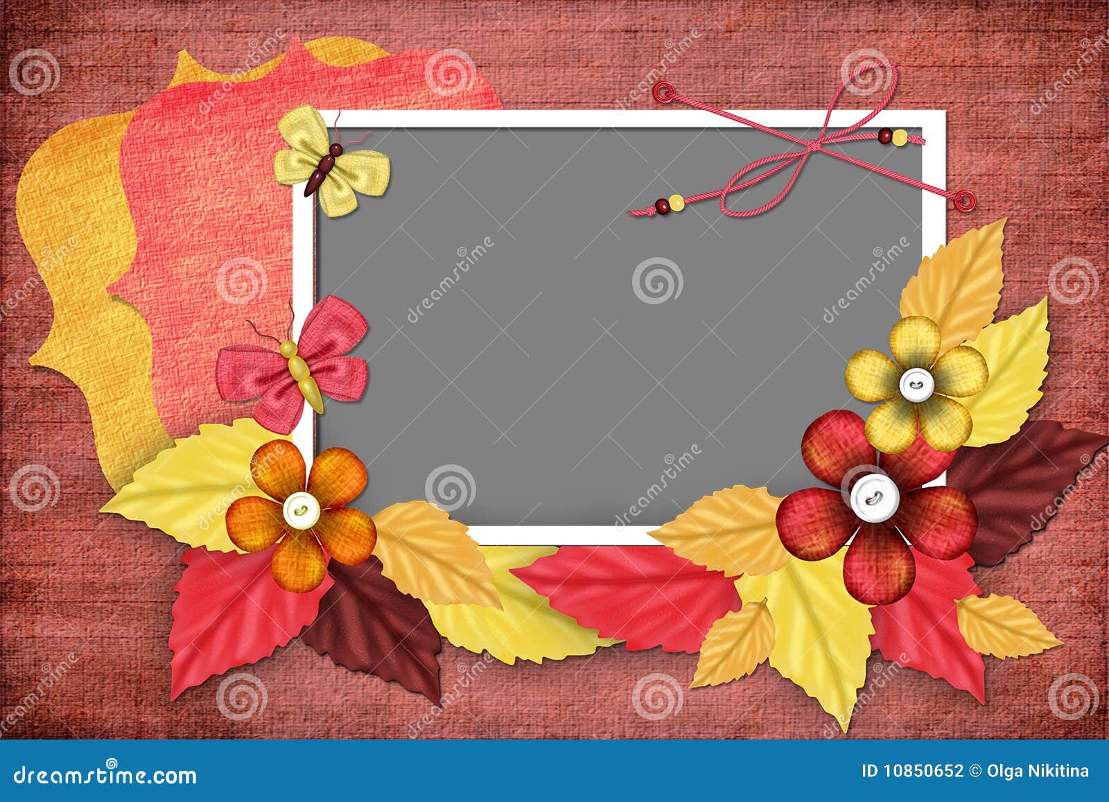 Autumn framework for photo stock illustration. Illustration of memoirs ...