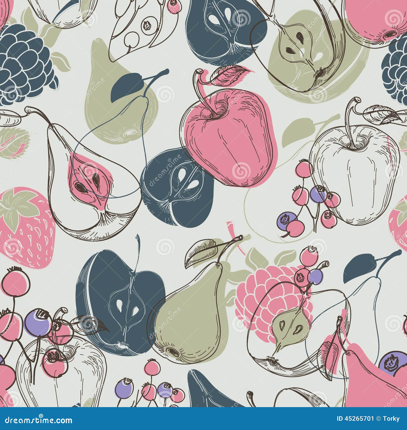 Autumn Fruits Background Cartoon Vector | CartoonDealer.com #124196565